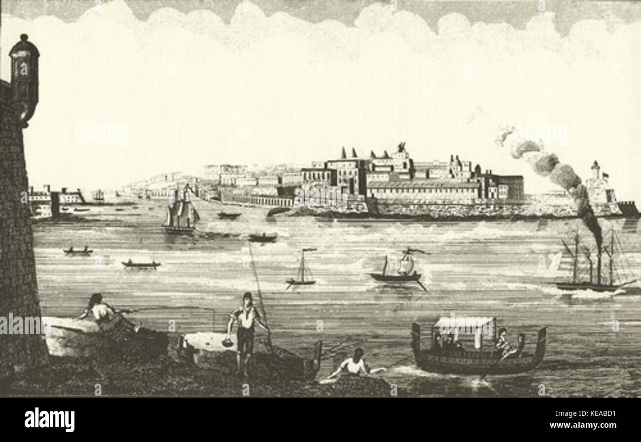 Windmill Fort Ricasoli Stock Photo - Alamy