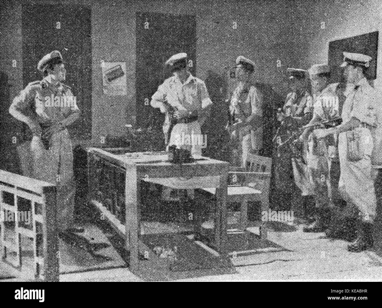 Officers preparing for a raid, Inspektur Rachman, p42 Stock Photo - Alamy