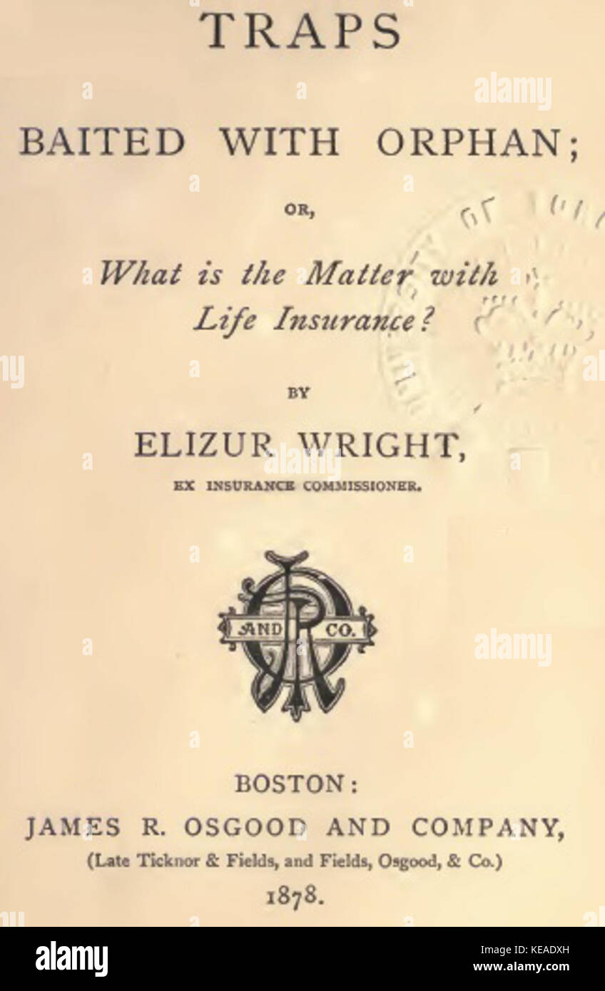 Wright Traps Baited with Orphan title page Stock Photo - Alamy