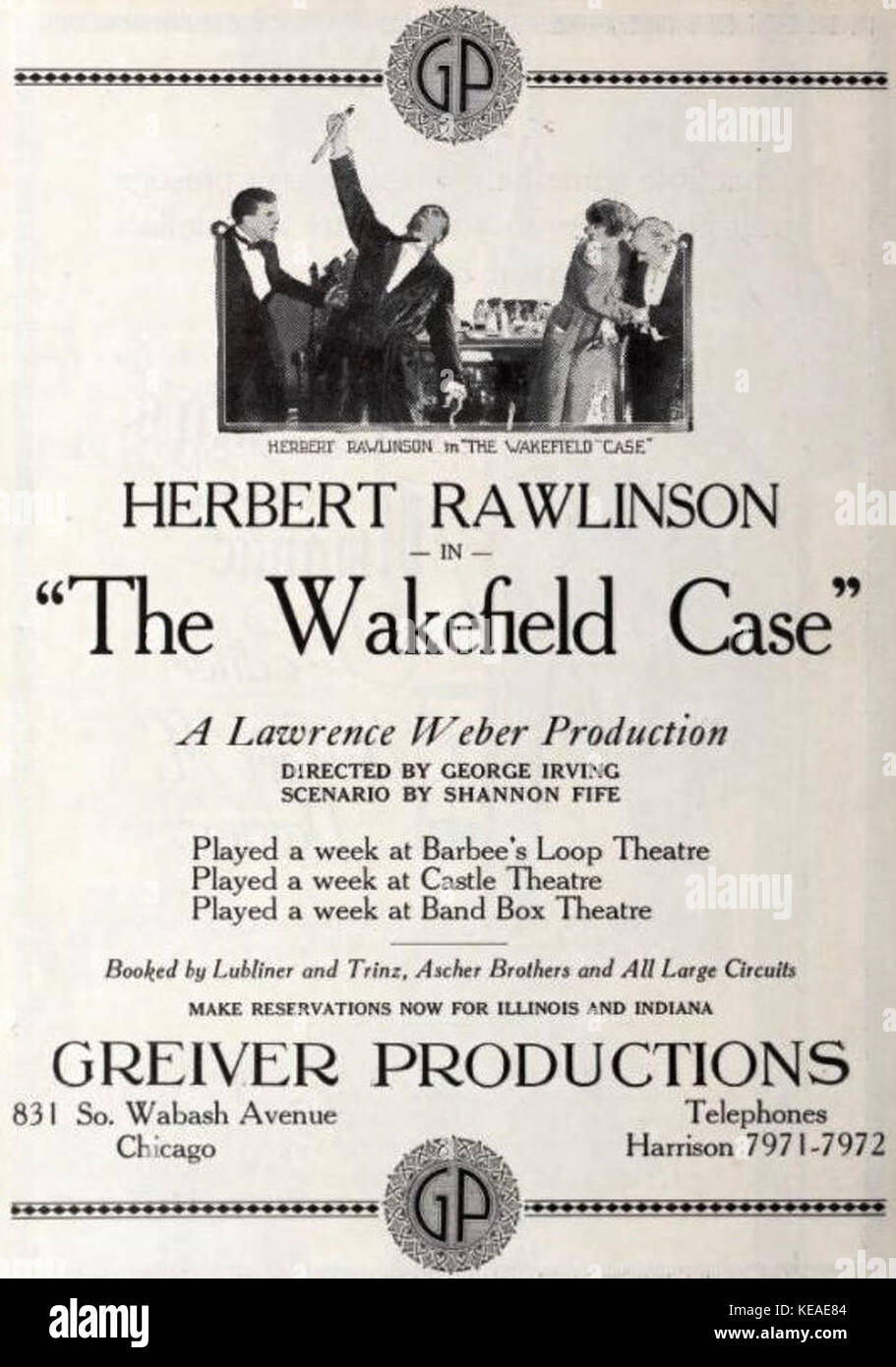 The Wakefield Case (1921) 2 Stock Photo - Alamy
