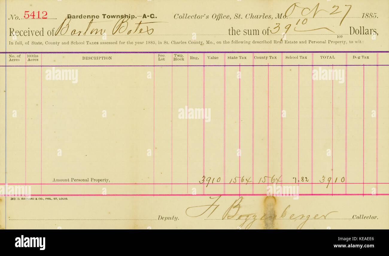 Ancient tax receipt hi-res stock photography and images - Alamy