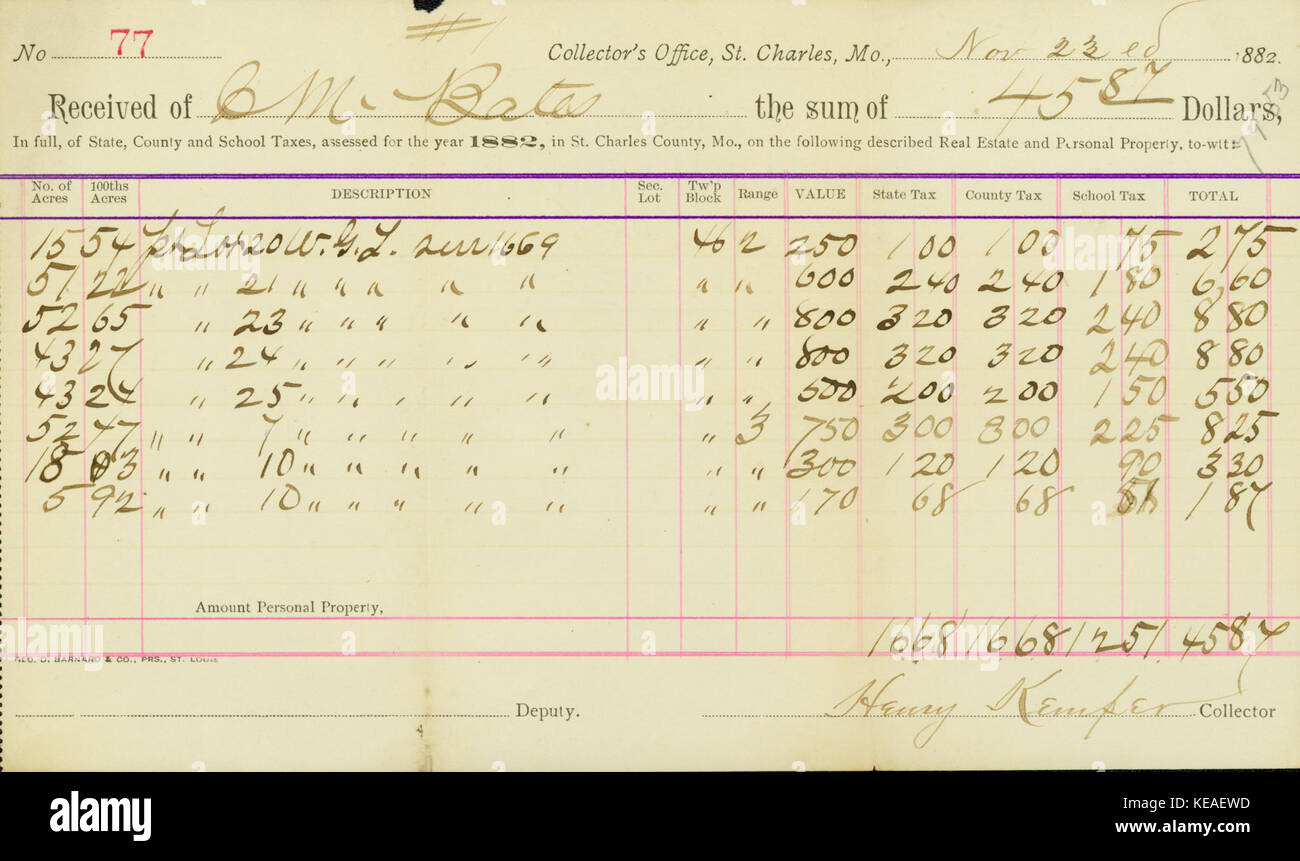 Ancient tax receipt hi-res stock photography and images - Alamy