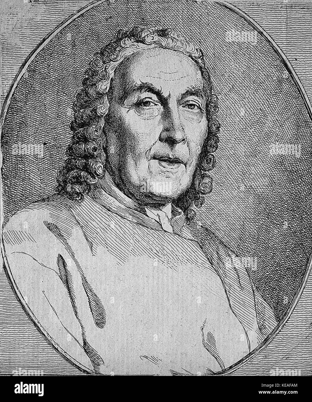 This is a black and white portrait of Giovanni Battista Morgagni (1682 ...
