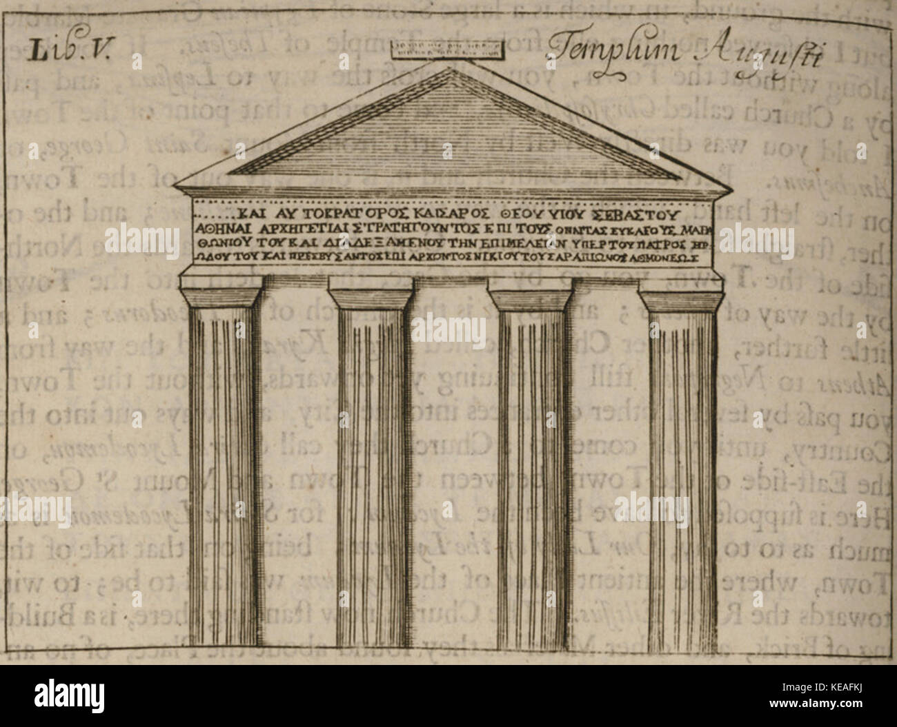 Templum Augusti Wheler George 1682 Stock Photo - Alamy