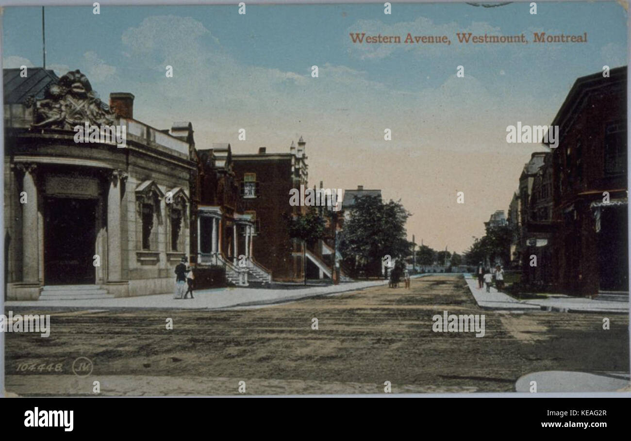 This image depicts Western Avenue in Westmount, Montreal, captured in ...