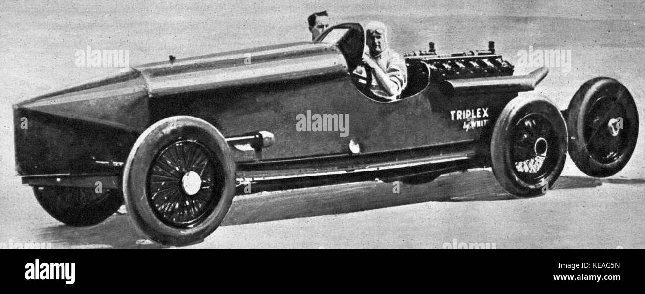 La White Triplex de Ray Keech, en avril 1928 (RM Stock Photo - Alamy