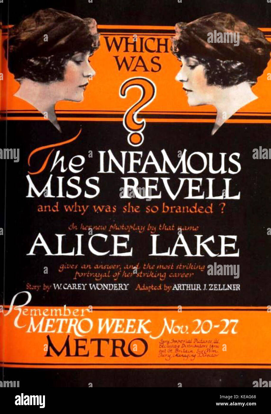 The Infamous Miss Revell (1921) 1 Stock Photo - Alamy