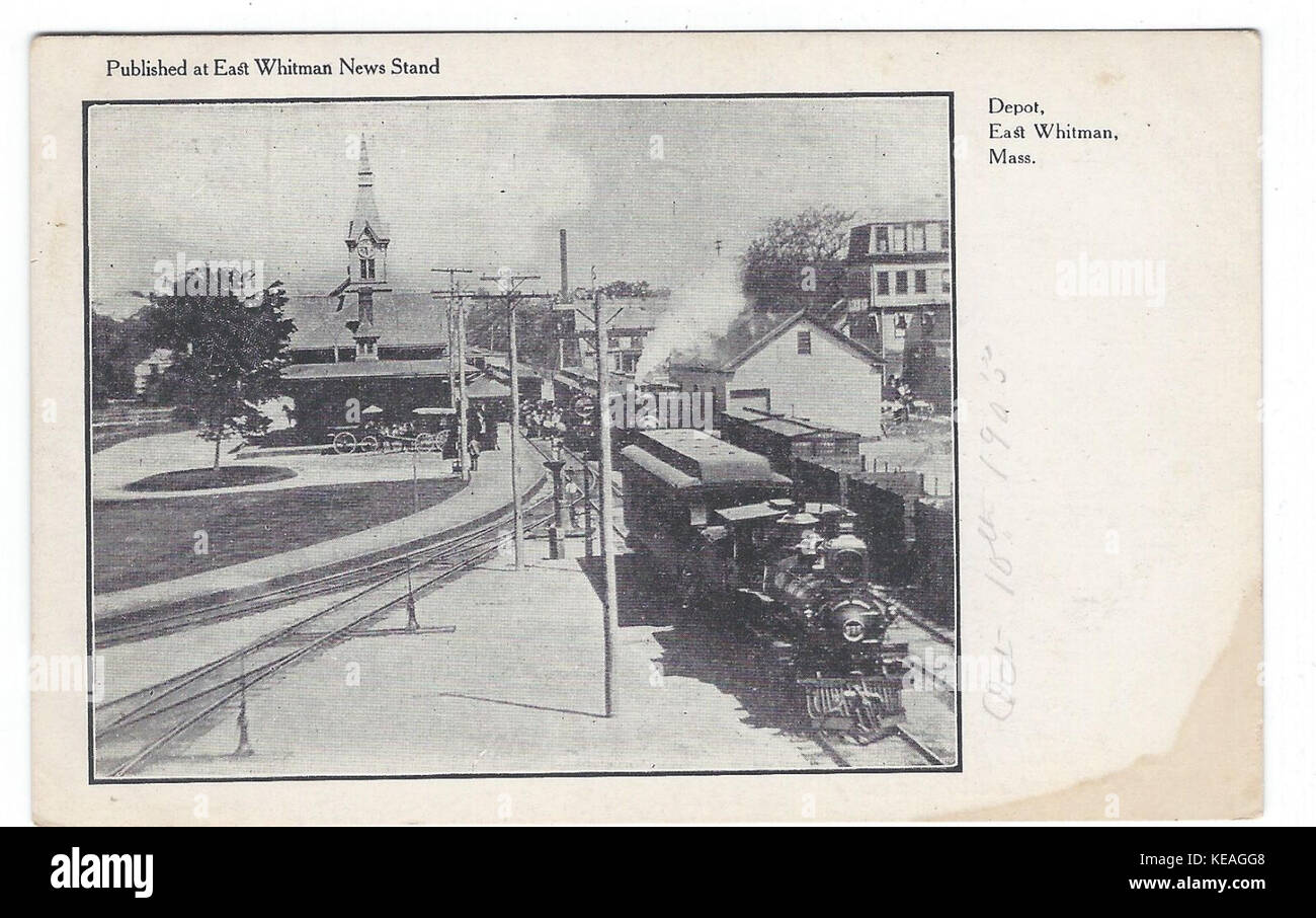 Whitman station postcard (2 Stock Photo - Alamy