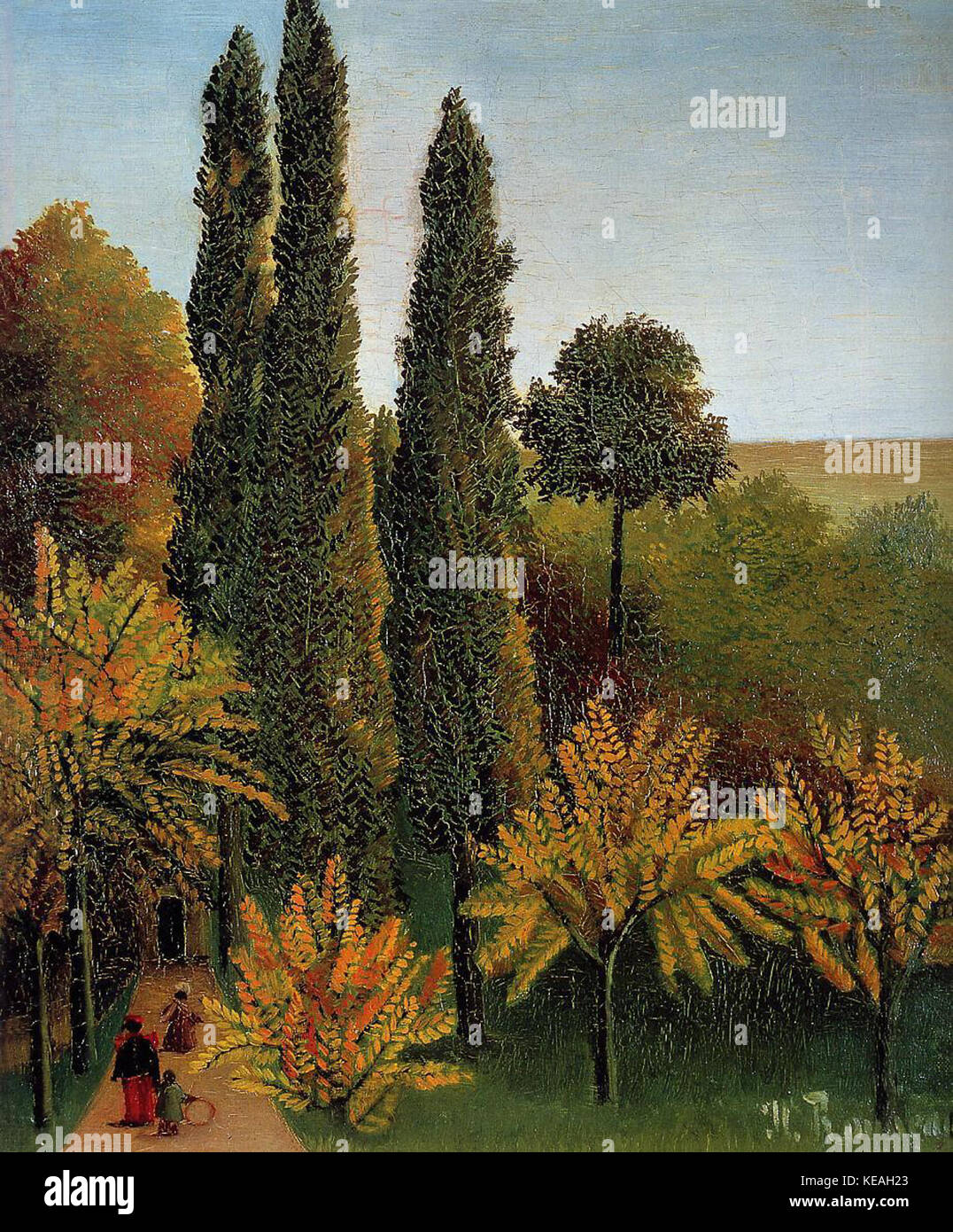 Henri Rousseau Walking in the Parc des Buttes Chaumont Stock Photo - Alamy