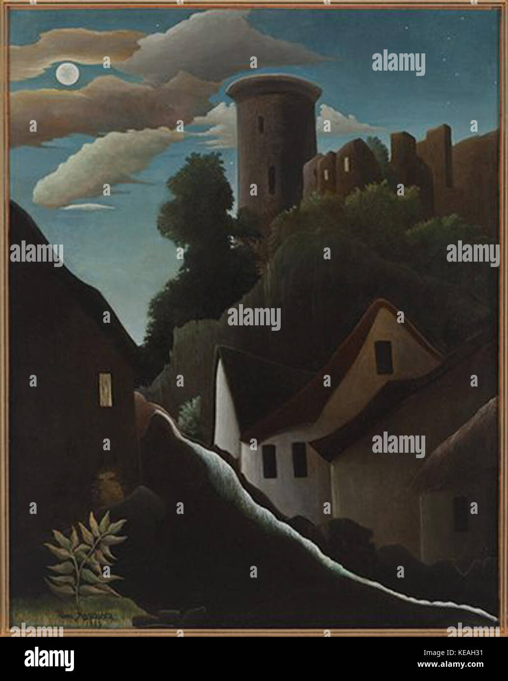 Henri Rousseau Landscape with castle Stock Photo - Alamy