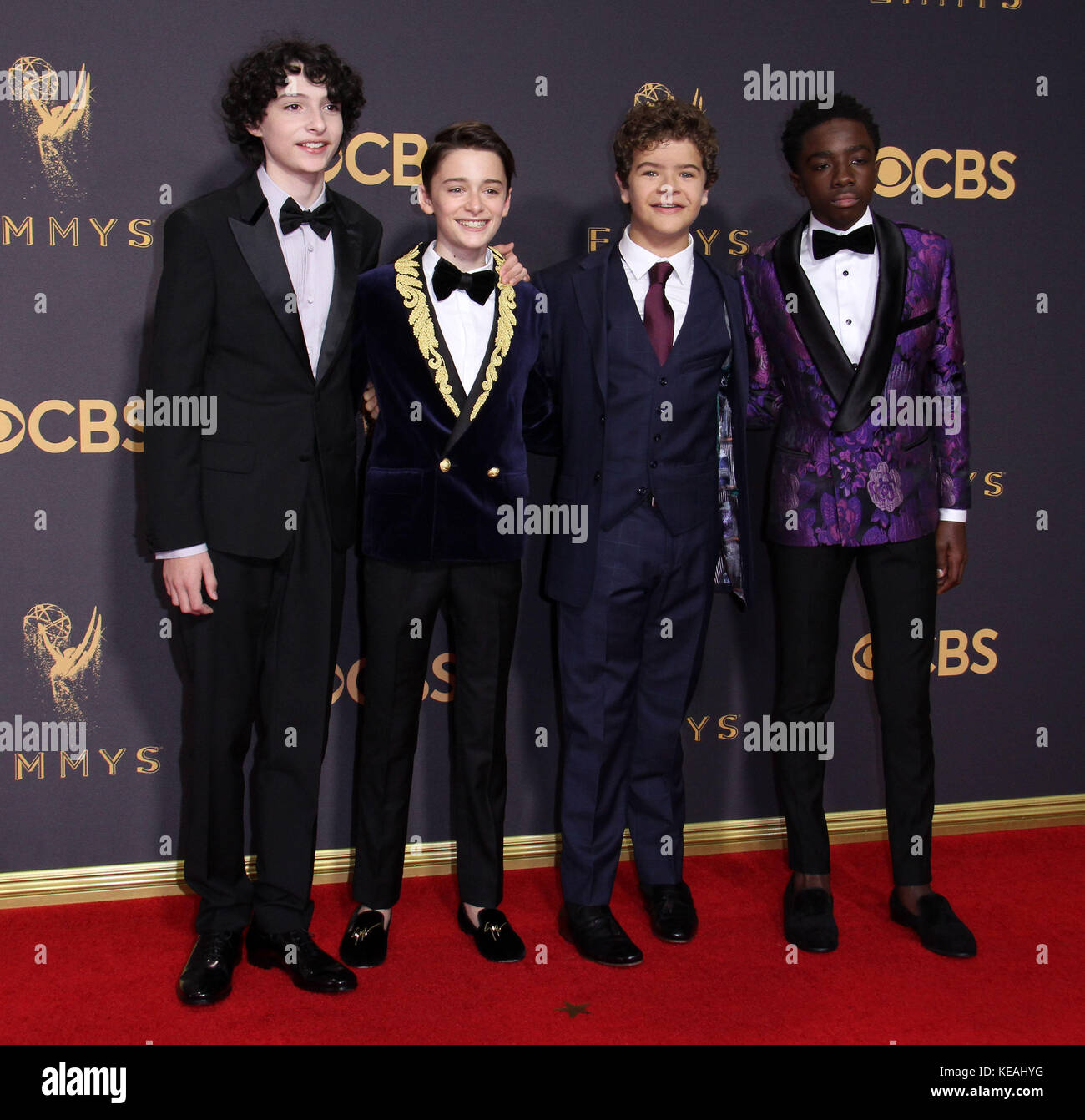 69th Emmy Awards held at the Microsoft Theatre L.A. LIVE - Arrivals Featuring: Finn Wolfhard ...