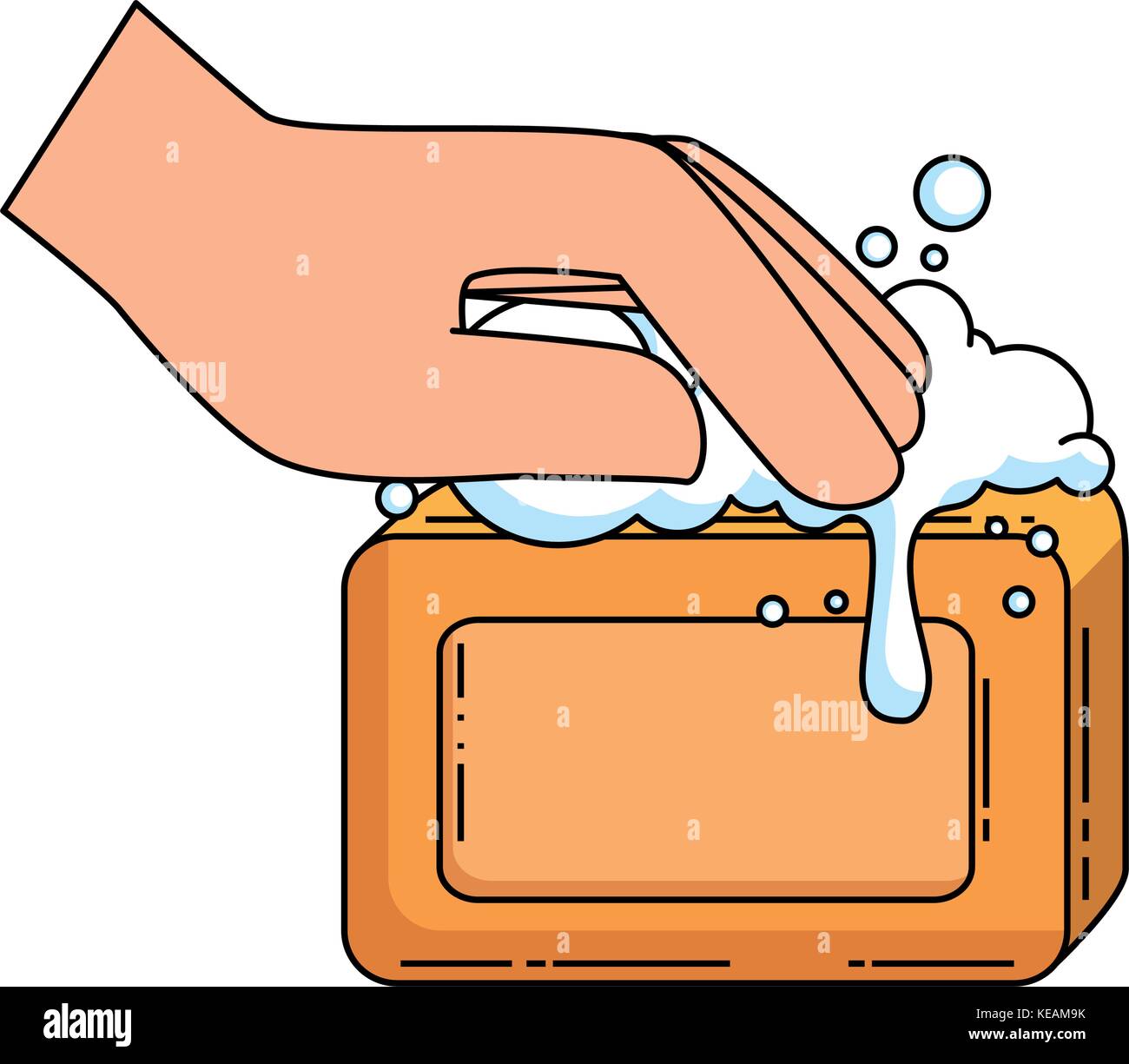 hand with bar soap vector illustration design Stock Vector Image & Art ...