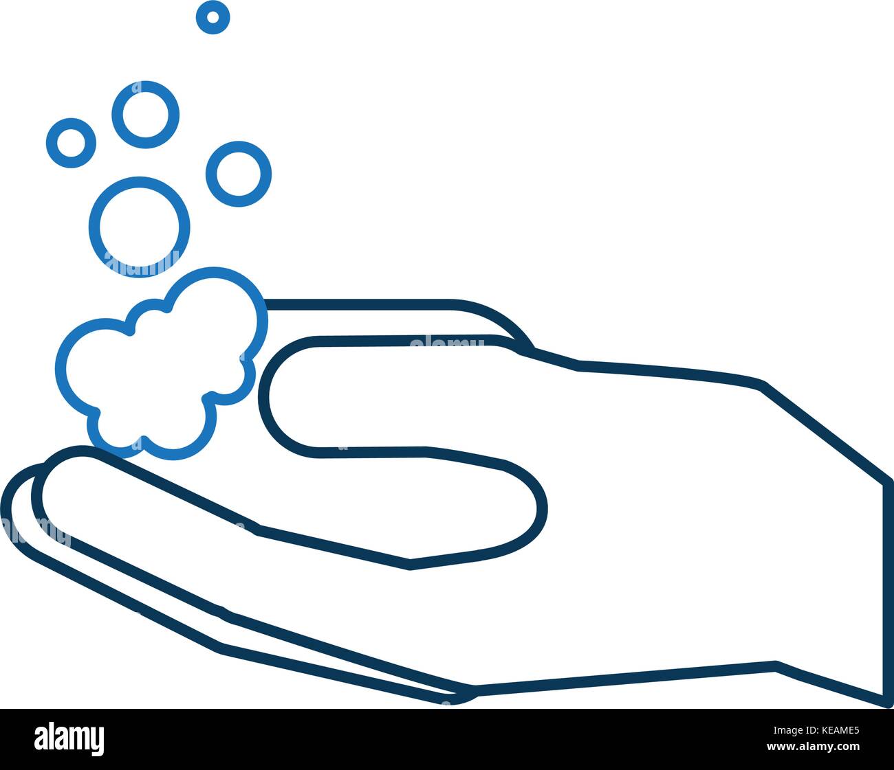 bathroom hand holding soap bubbles hygiene Stock Vector Image & Art - Alamy