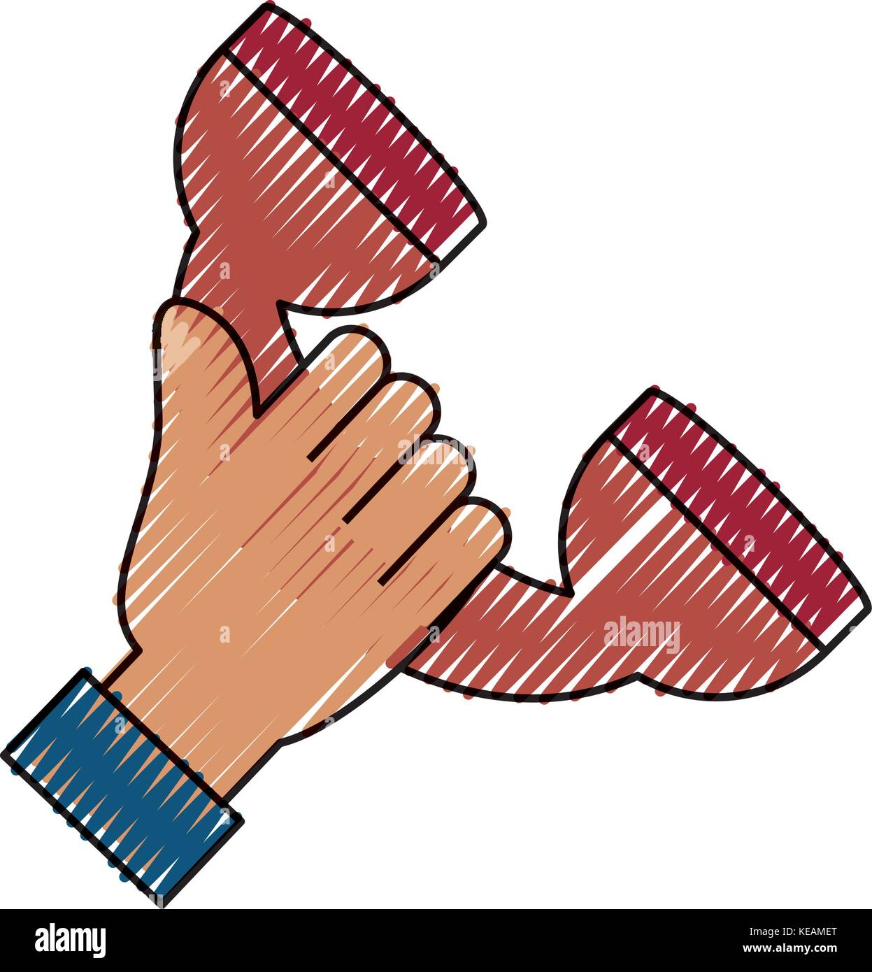 hand with telephone vector illustration Stock Vector Image & Art - Alamy