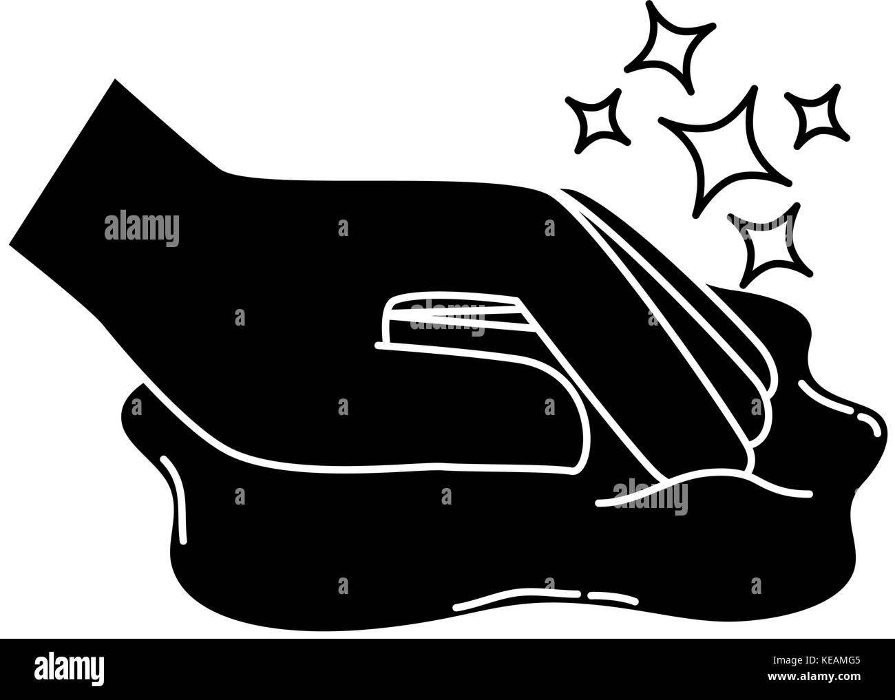 Hand wiping cloth icon Cut Out Stock Images & Pictures - Alamy