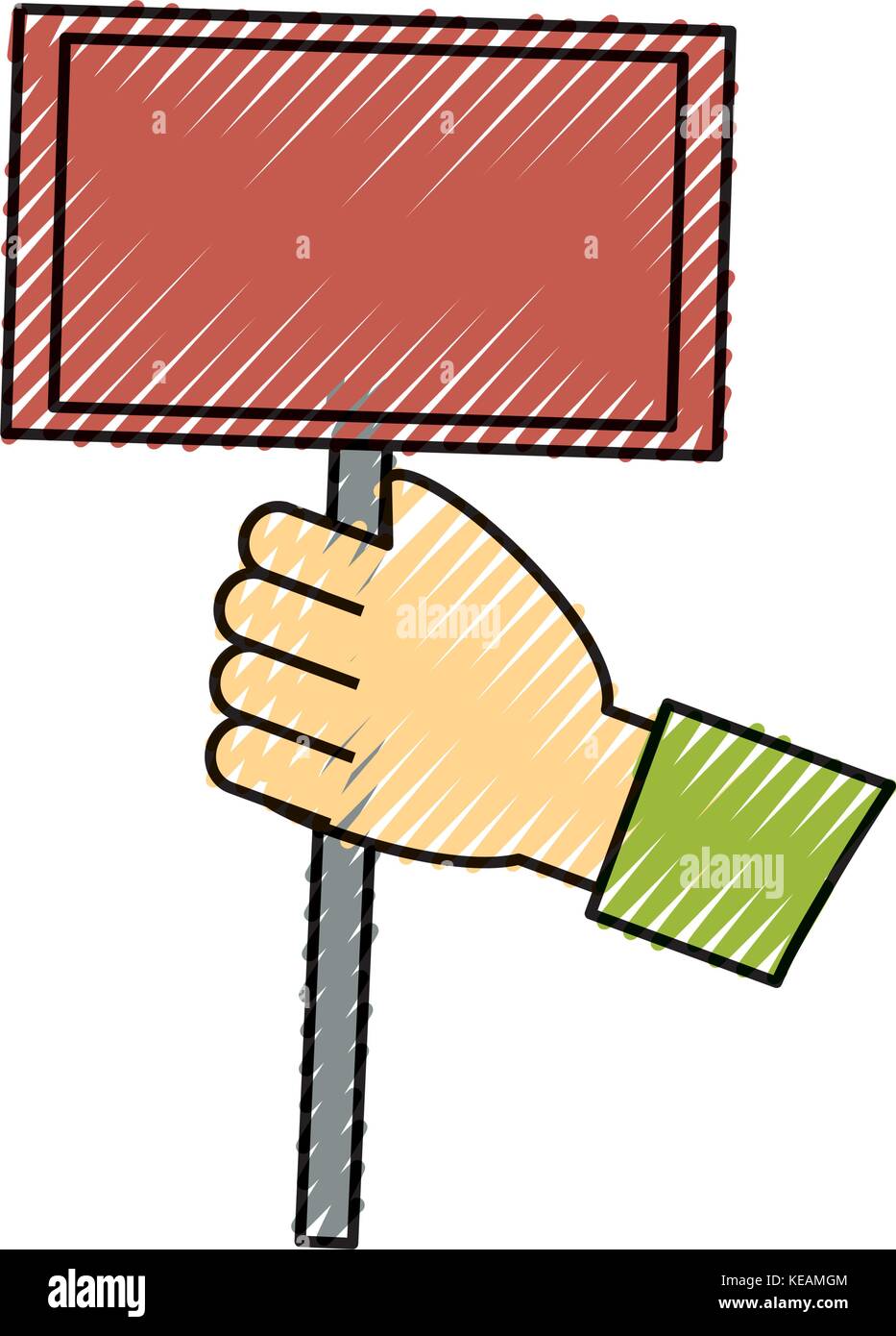 hand with trafic sign vector illustration Stock Vector Image & Art - Alamy