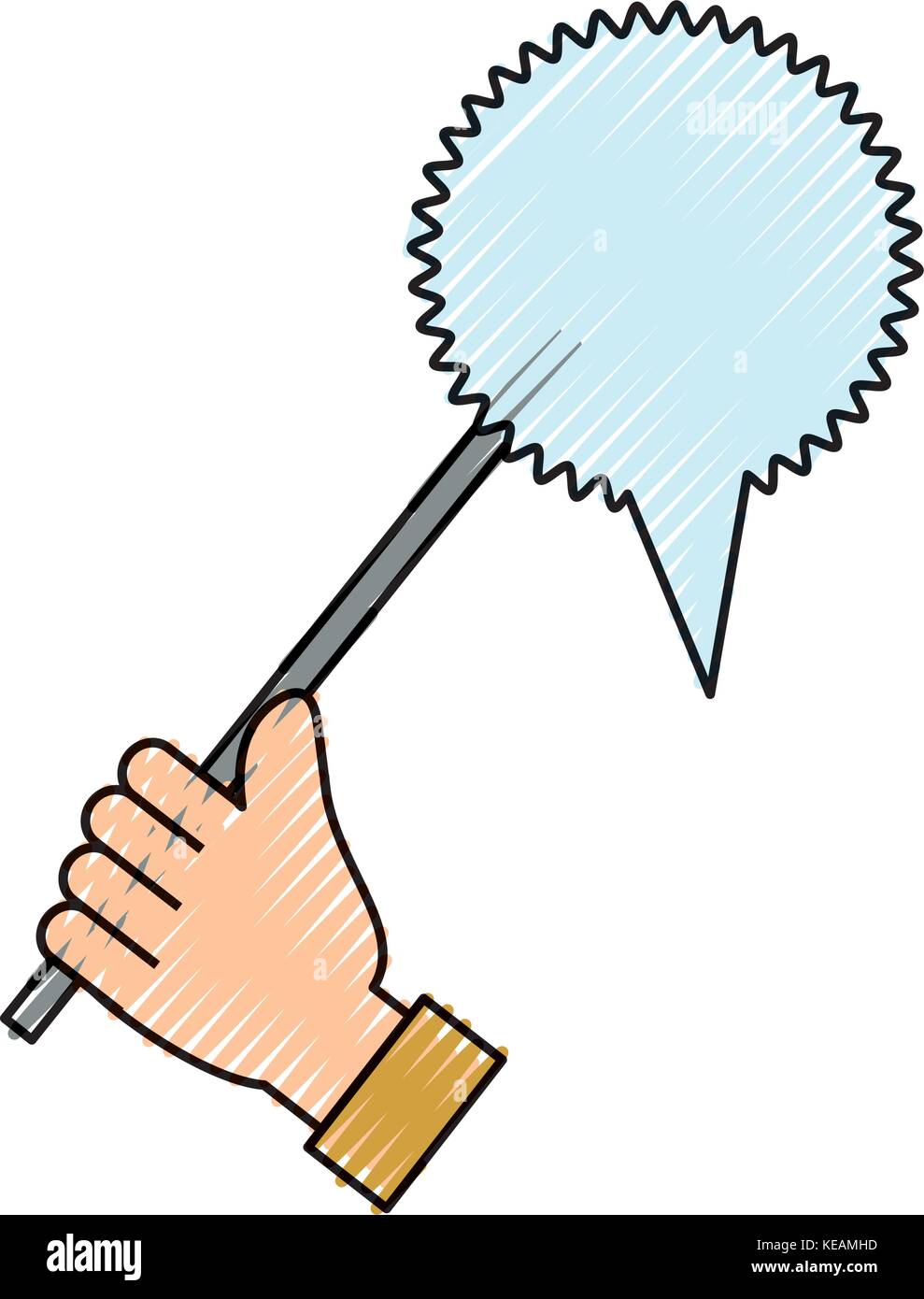 hand with chat bubbles vector illustration Stock Vector Image & Art - Alamy