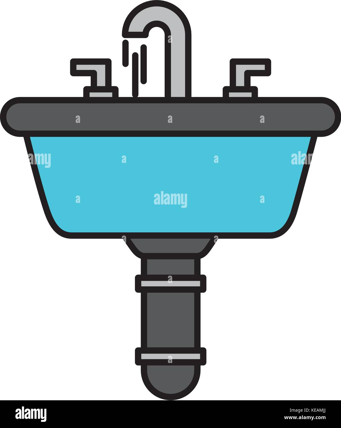 home sink for toilet bathroom ceramic Stock Vector Image & Art - Alamy