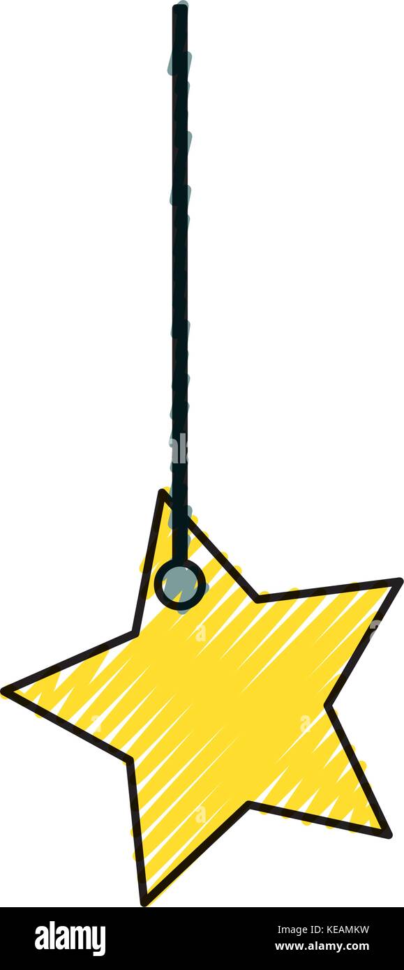 decorative pendant with star vector illustration Stock Vector Image ...