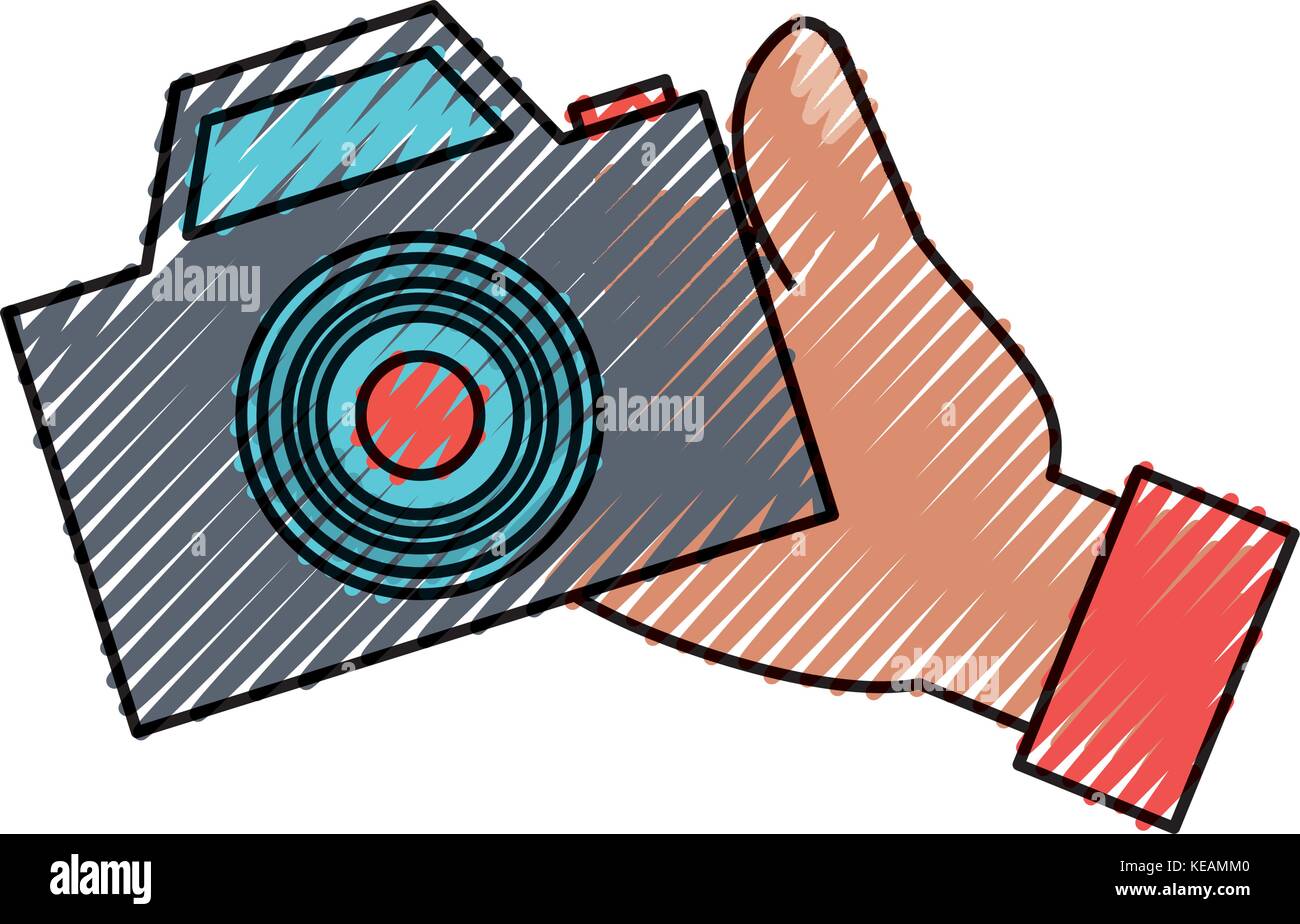 hand with camera vector illustration Stock Vector Image & Art - Alamy