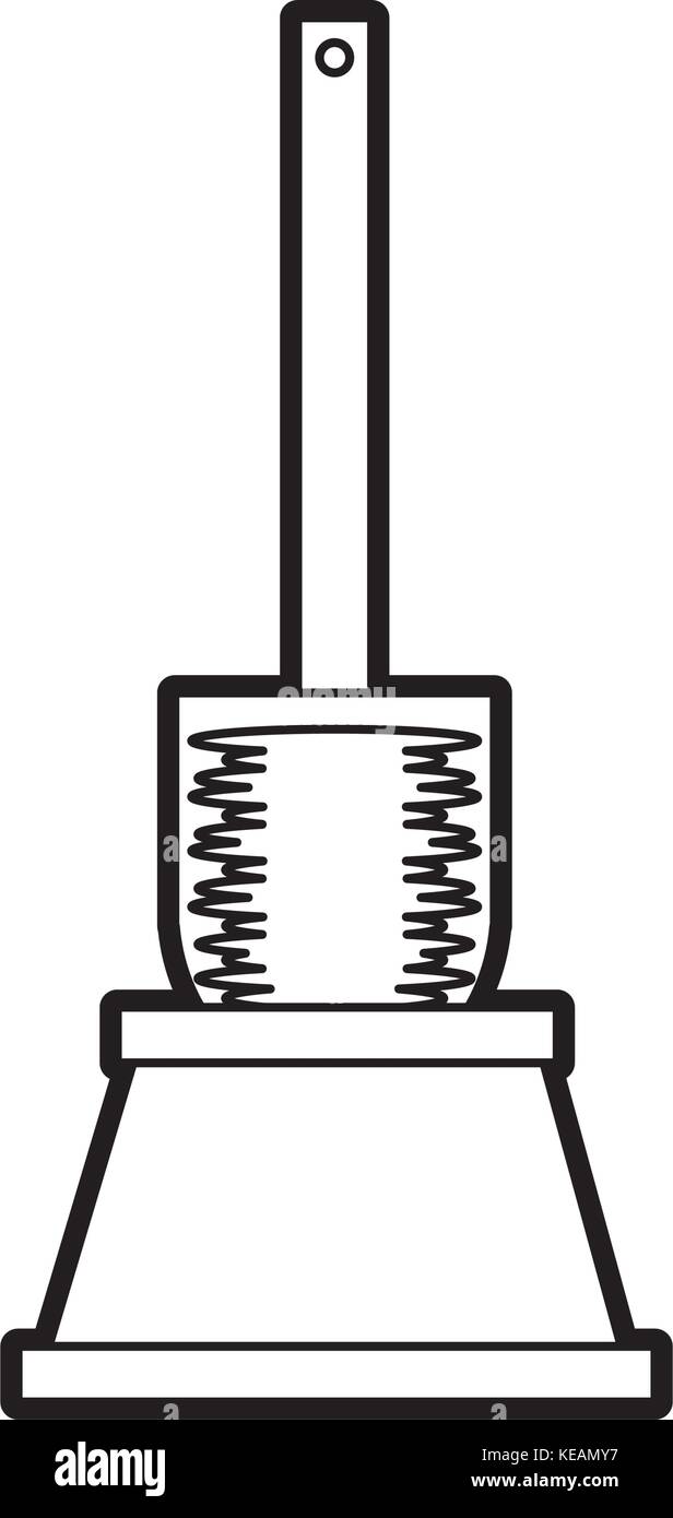 toilet brush accessory clear handle icon Stock Vector Image & Art - Alamy