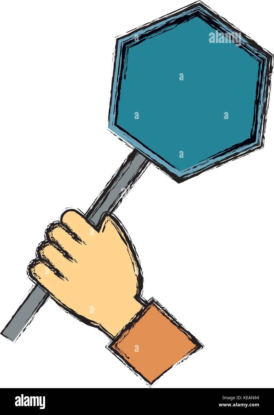 hand with trafic sign vector illustration Stock Vector Image & Art - Alamy