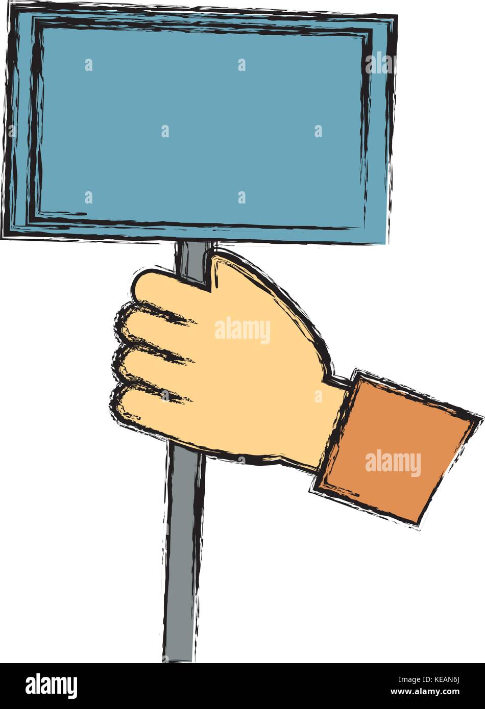 hand with trafic sign vector illustration Stock Vector Image & Art - Alamy