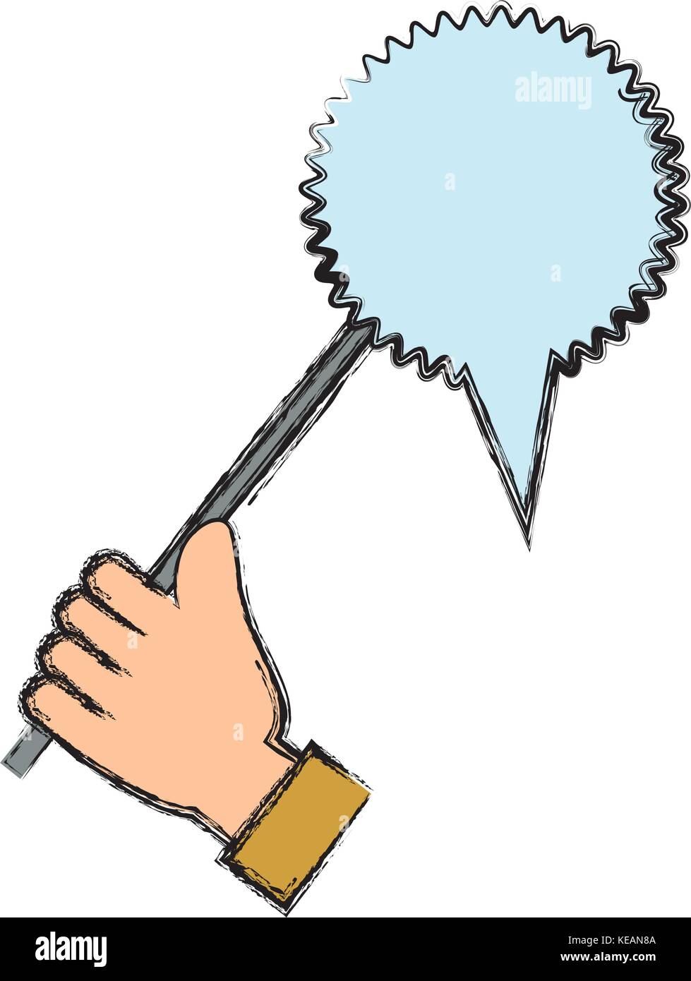 hand with chat bubble vector illustration Stock Vector Image & Art - Alamy