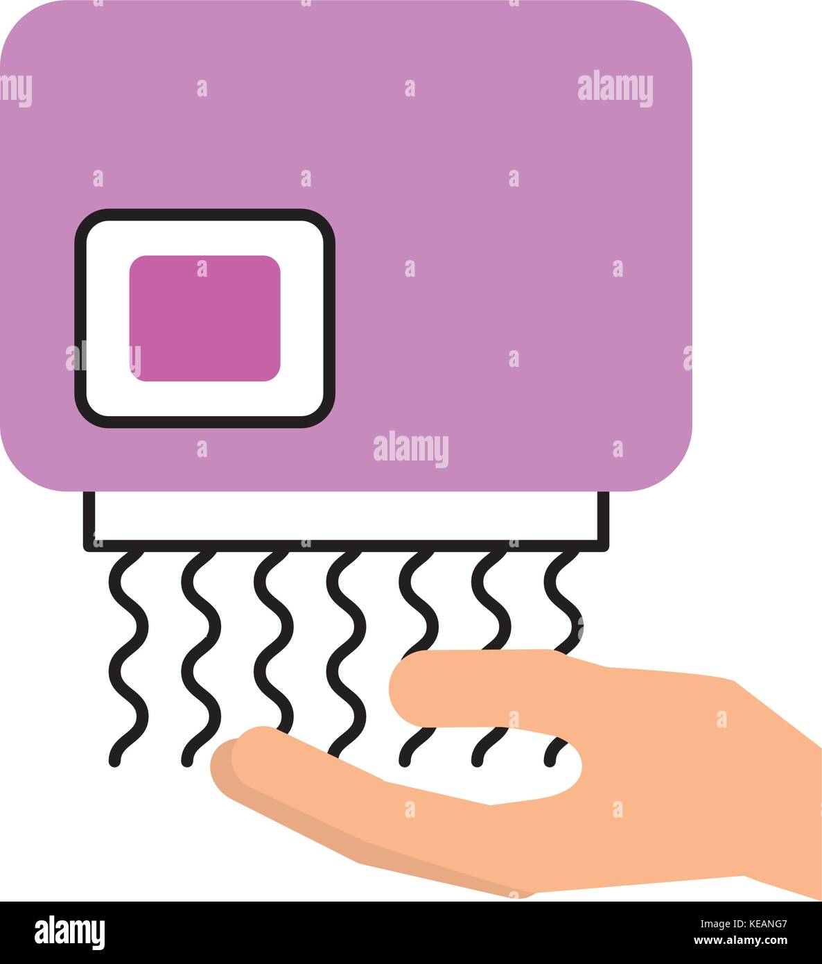 hand dryer automatic clean equipment icon Stock Vector Image & Art - Alamy