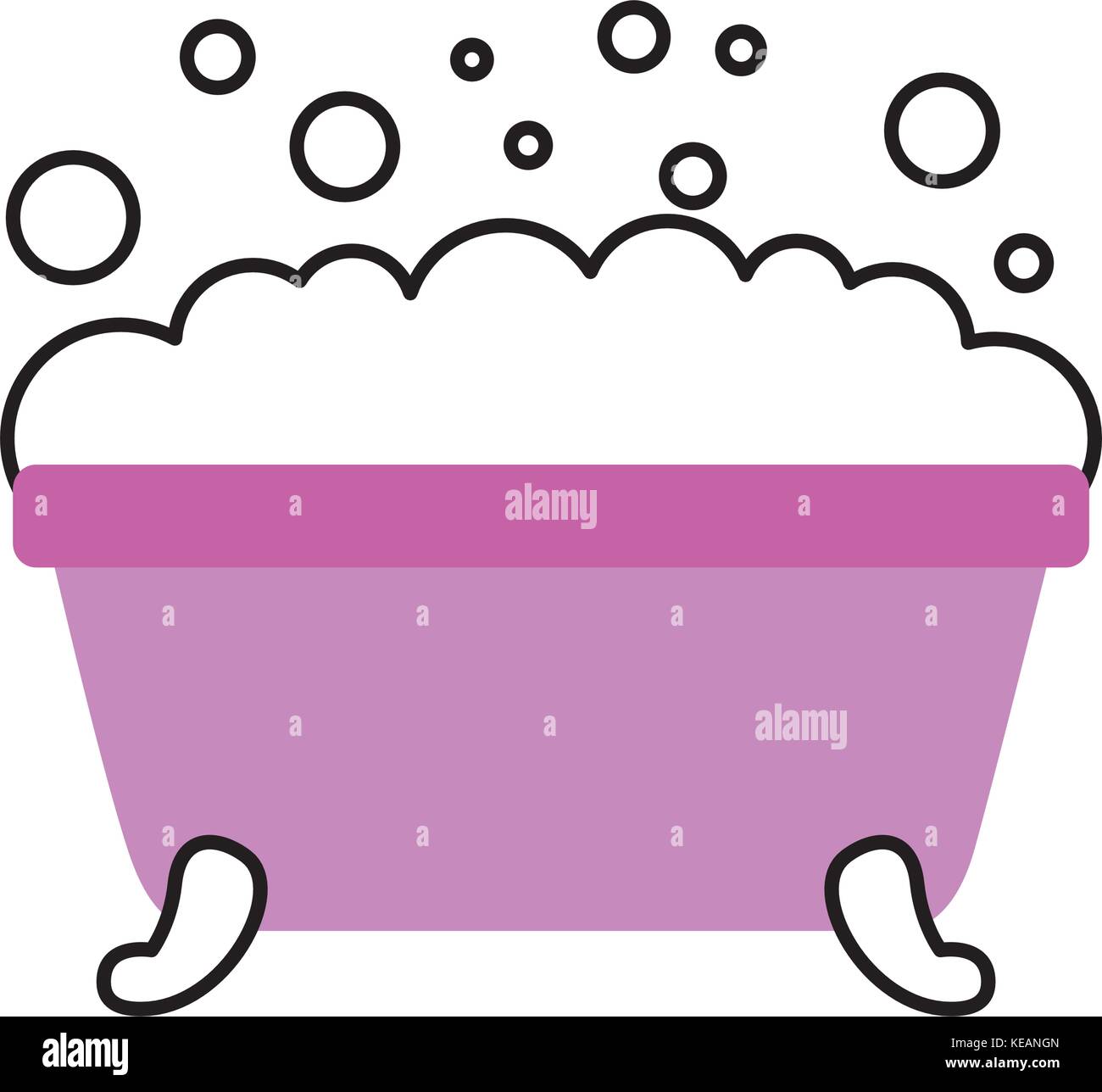 bathtub foam clean hygiene interior ceramic icon Stock Vector Image ...
