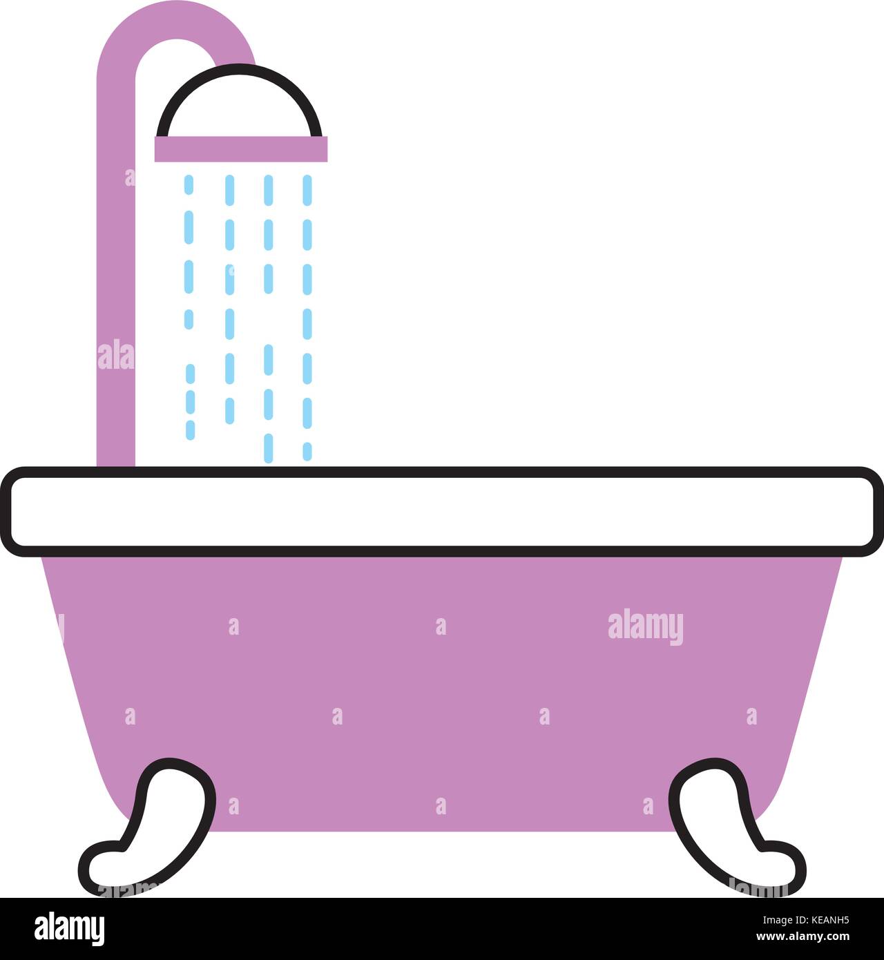 Cold shower treatment illustration Stock Vector Images - Alamy