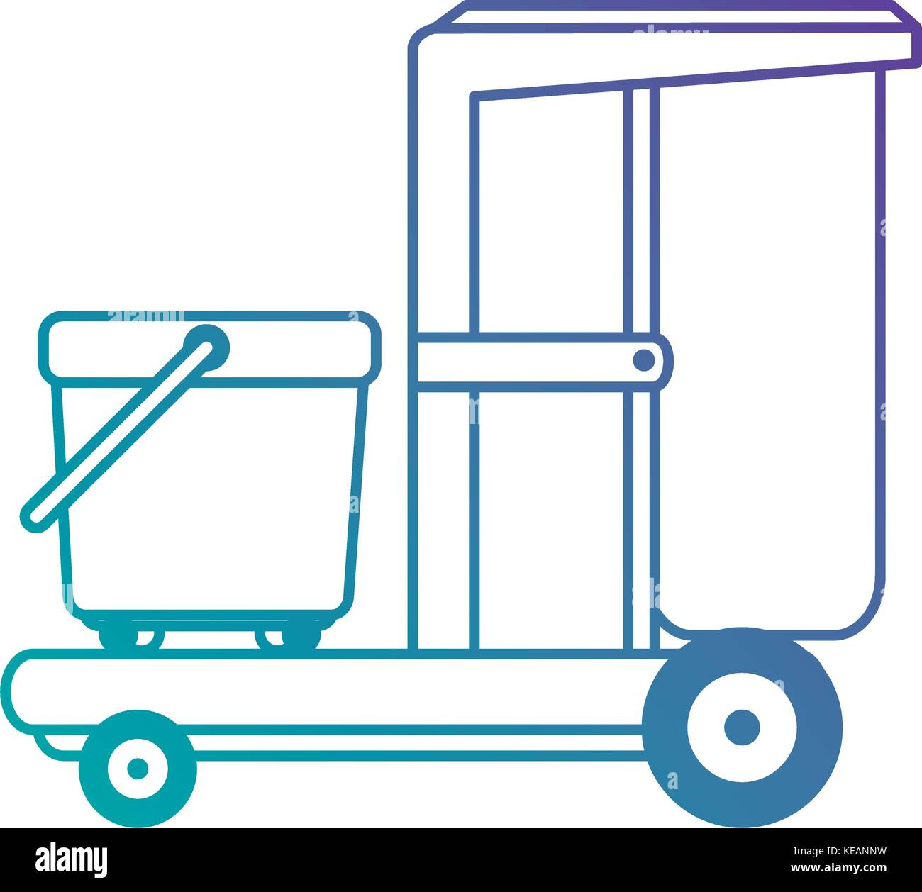 Cleaning trolley isolated Stock Vector Images - Alamy