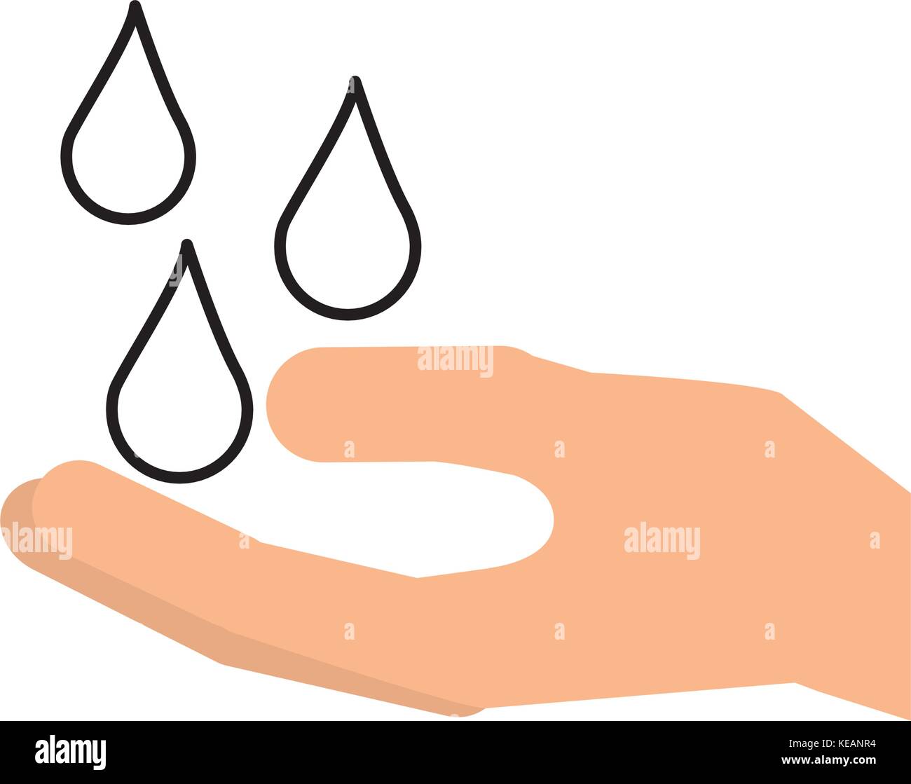 hand with water drop clean hygiene symbol Stock Vector Image & Art - Alamy