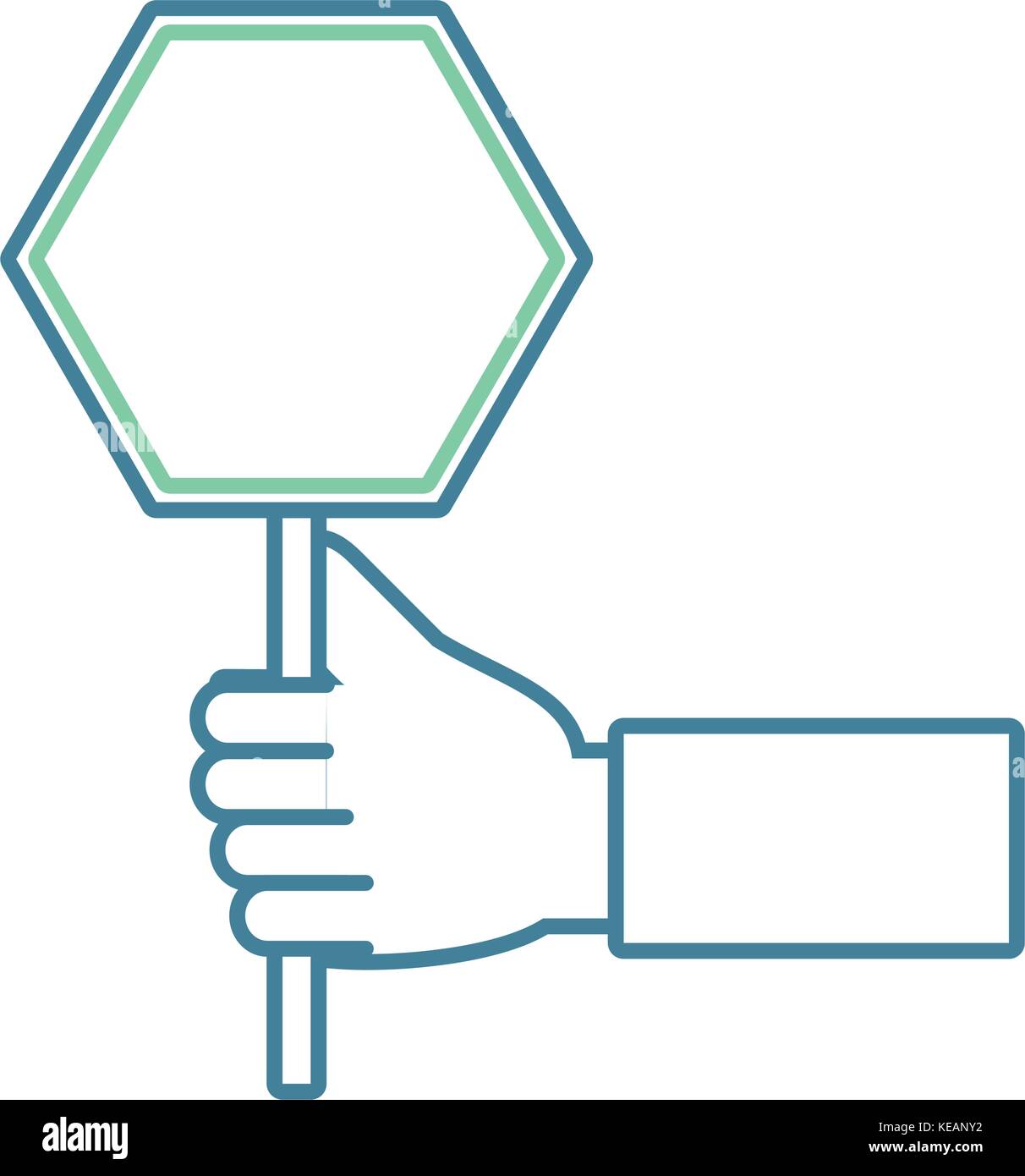 hand with trafic sign vector illustration Stock Vector Image & Art - Alamy