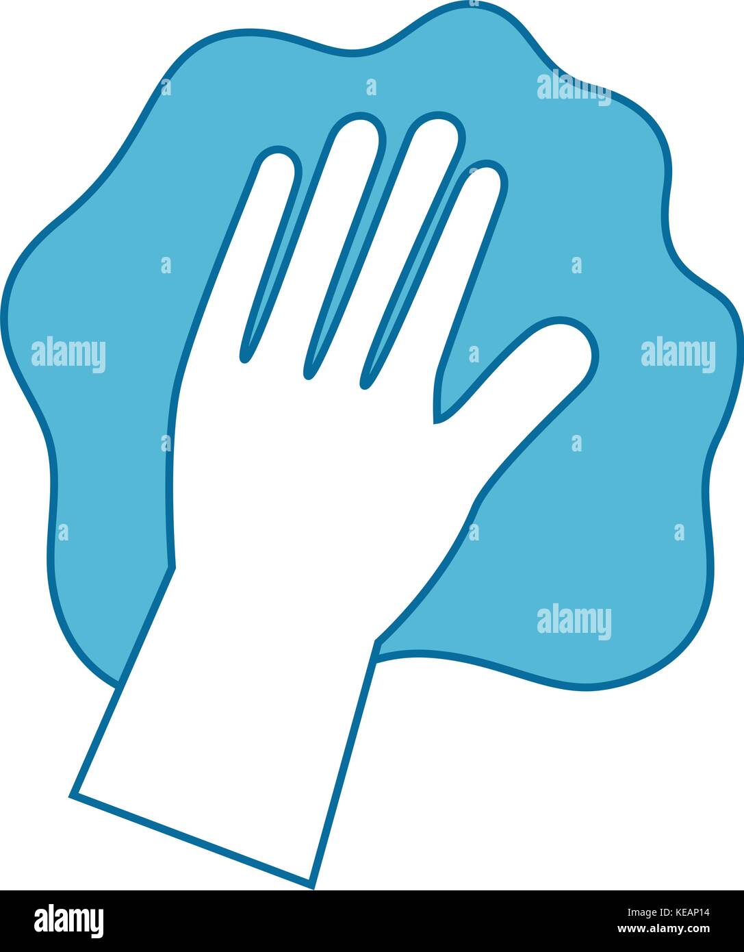 hand wiping with glove vector illustration design Stock Vector Image ...