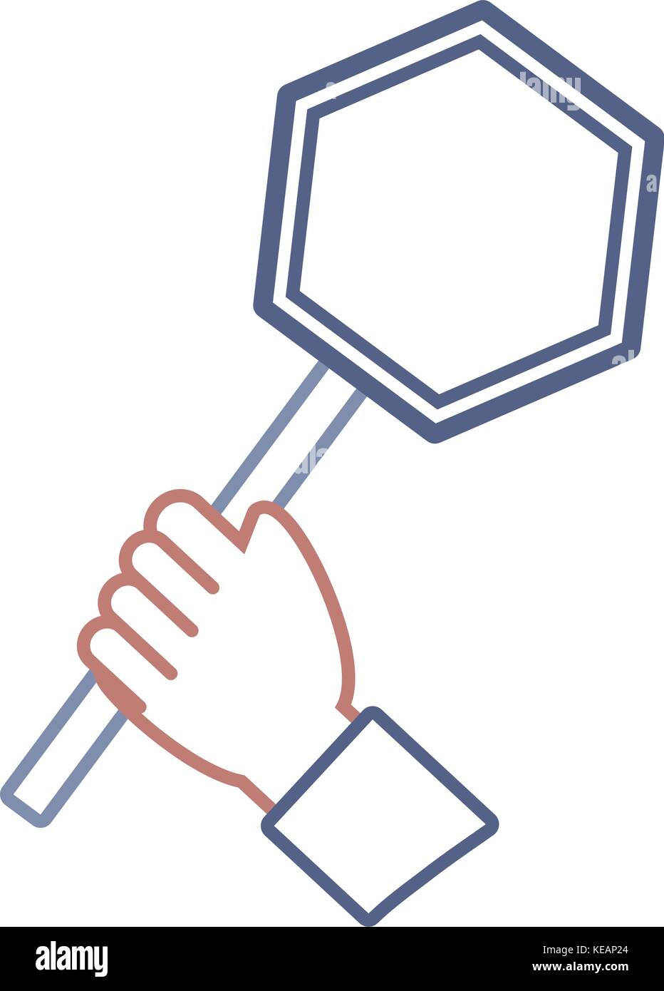 hand with trafic sign vector illustration Stock Vector Image & Art - Alamy