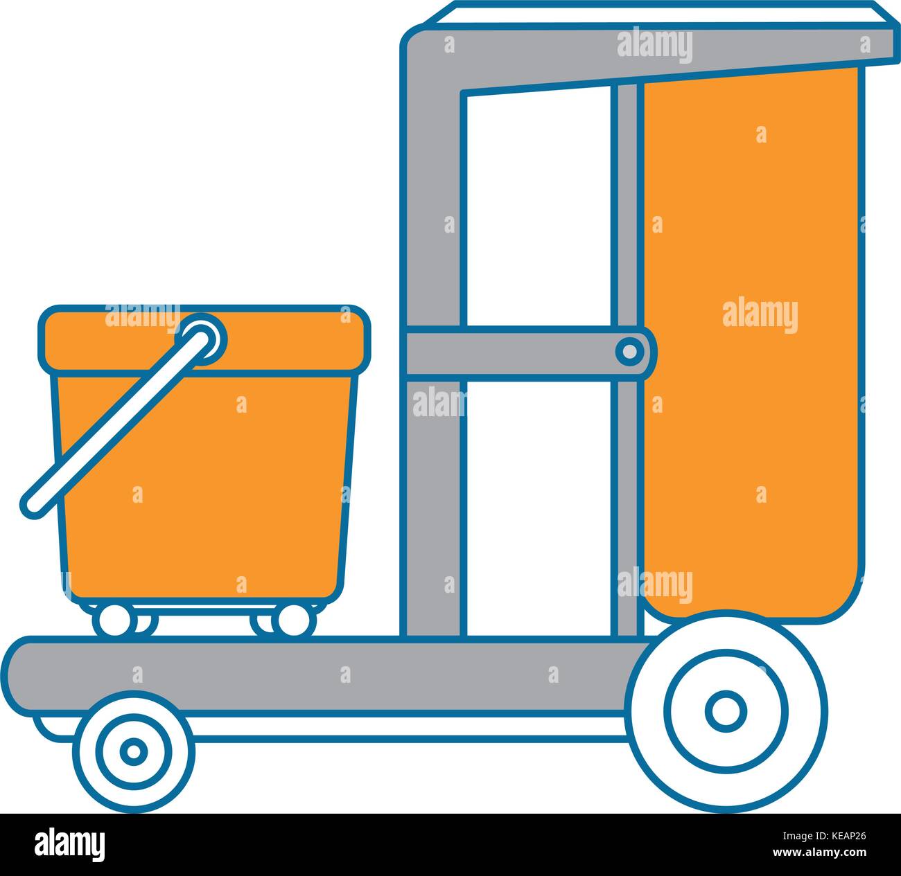 Cleaning trolley isolated Stock Vector Images - Alamy