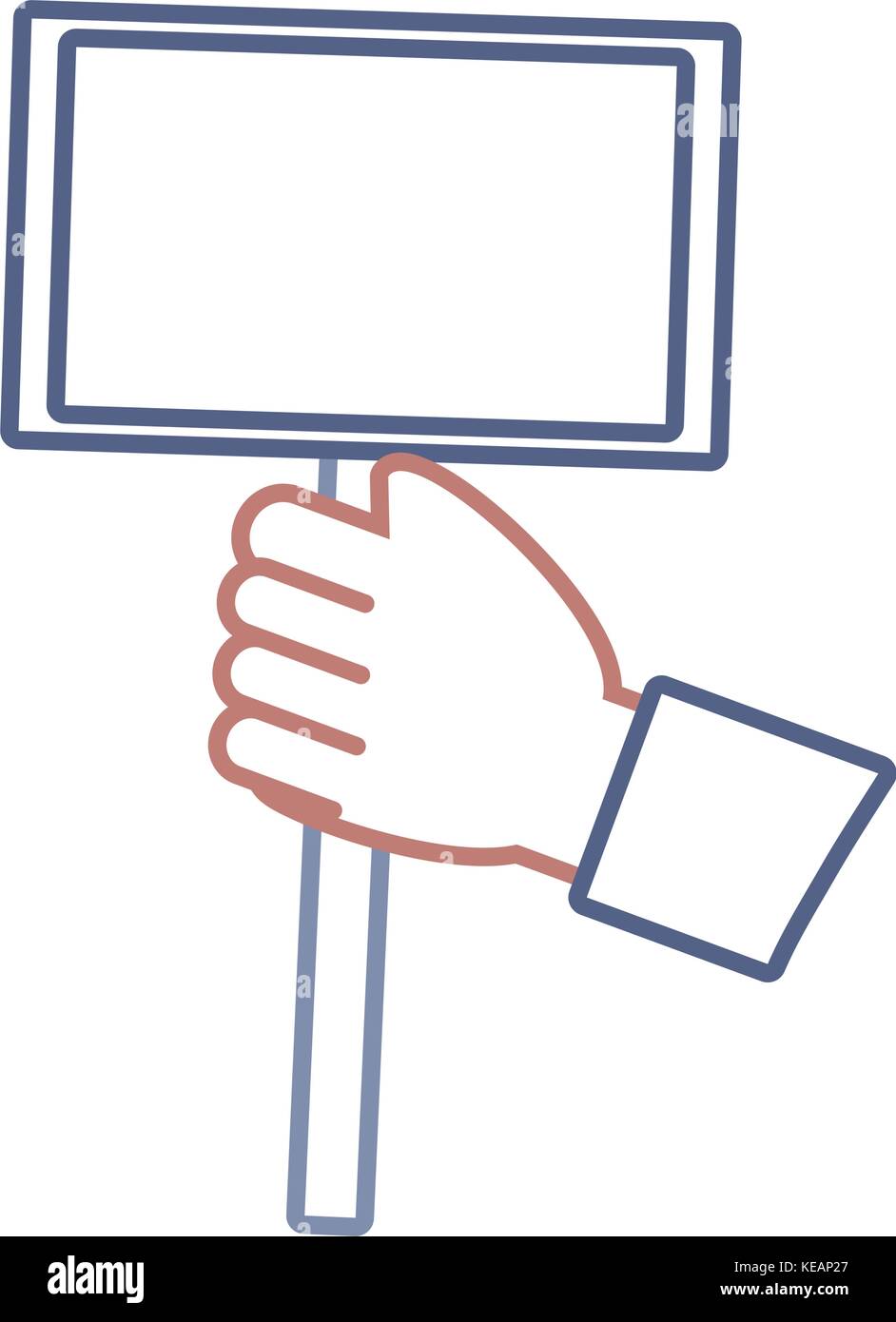 hand with trafic sign vector illustration Stock Vector Image & Art - Alamy