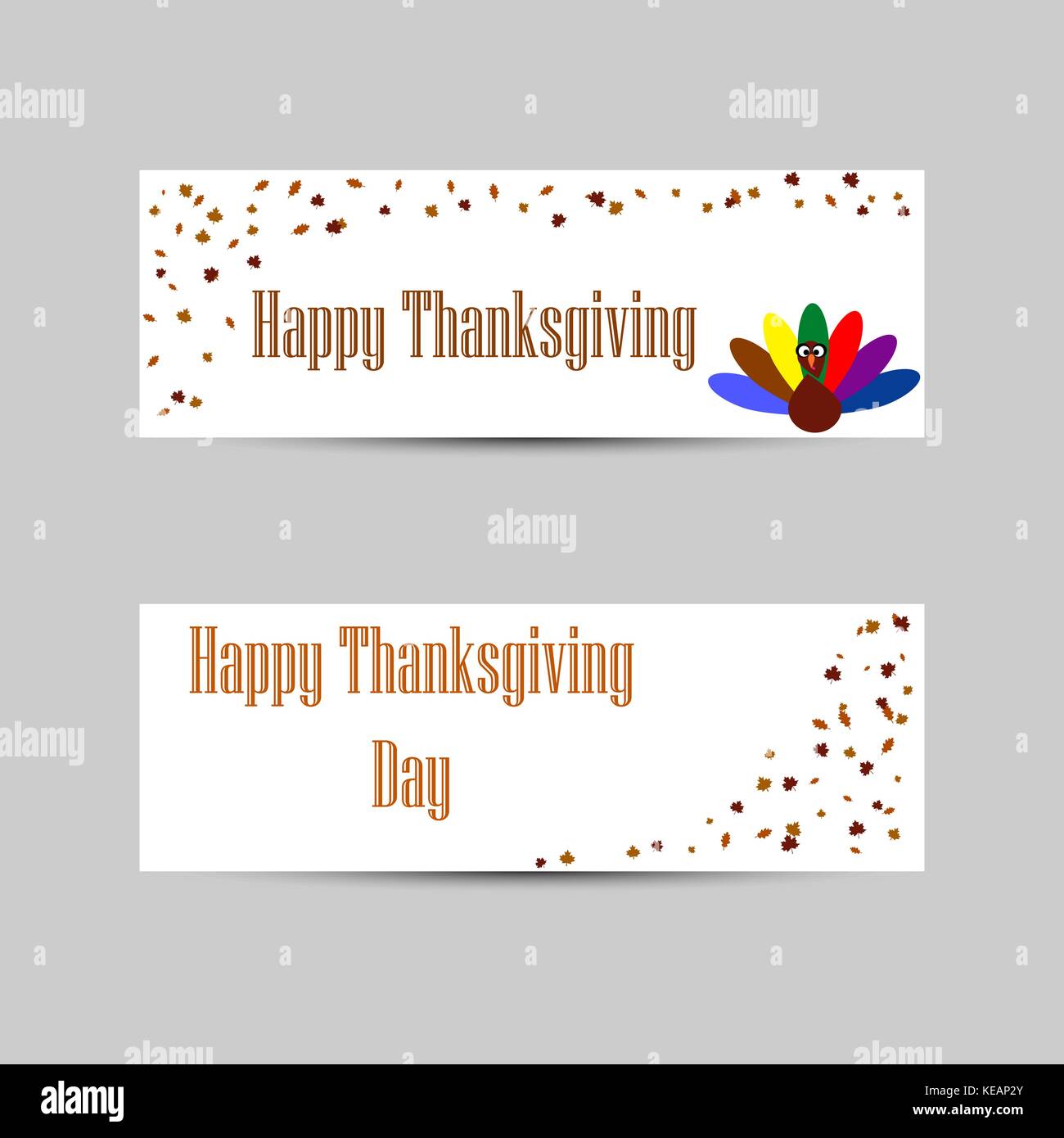 background with set of thanksgiving day header, vector illustration ...