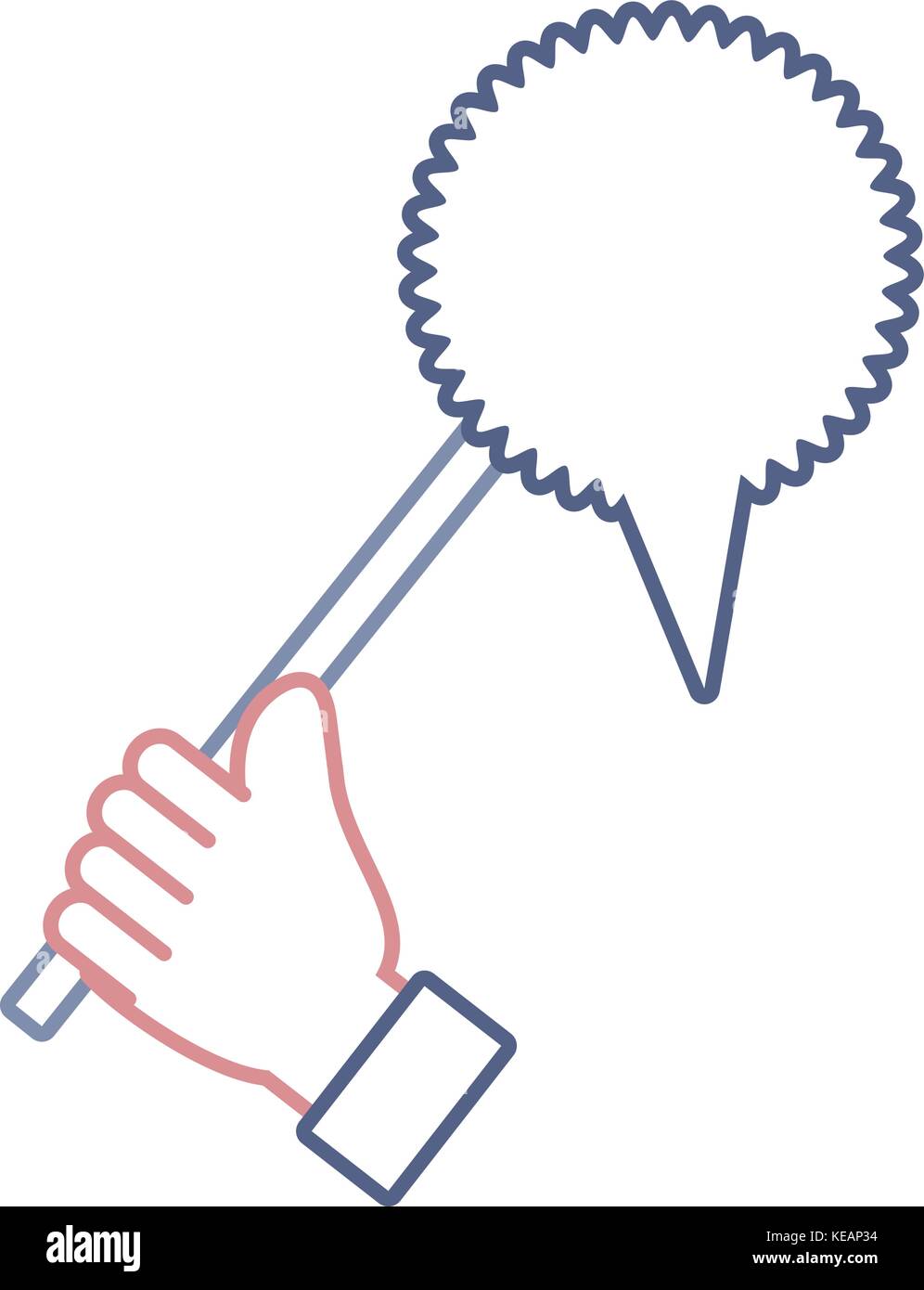 hand with chat bubbles vector illustration Stock Vector Image & Art - Alamy