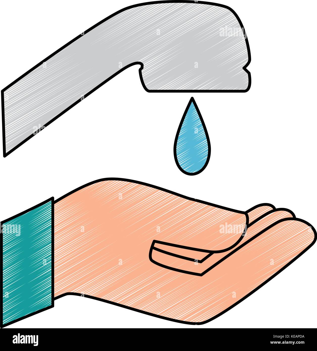 Hand Washing Pictogram Stock Vector Images - Alamy