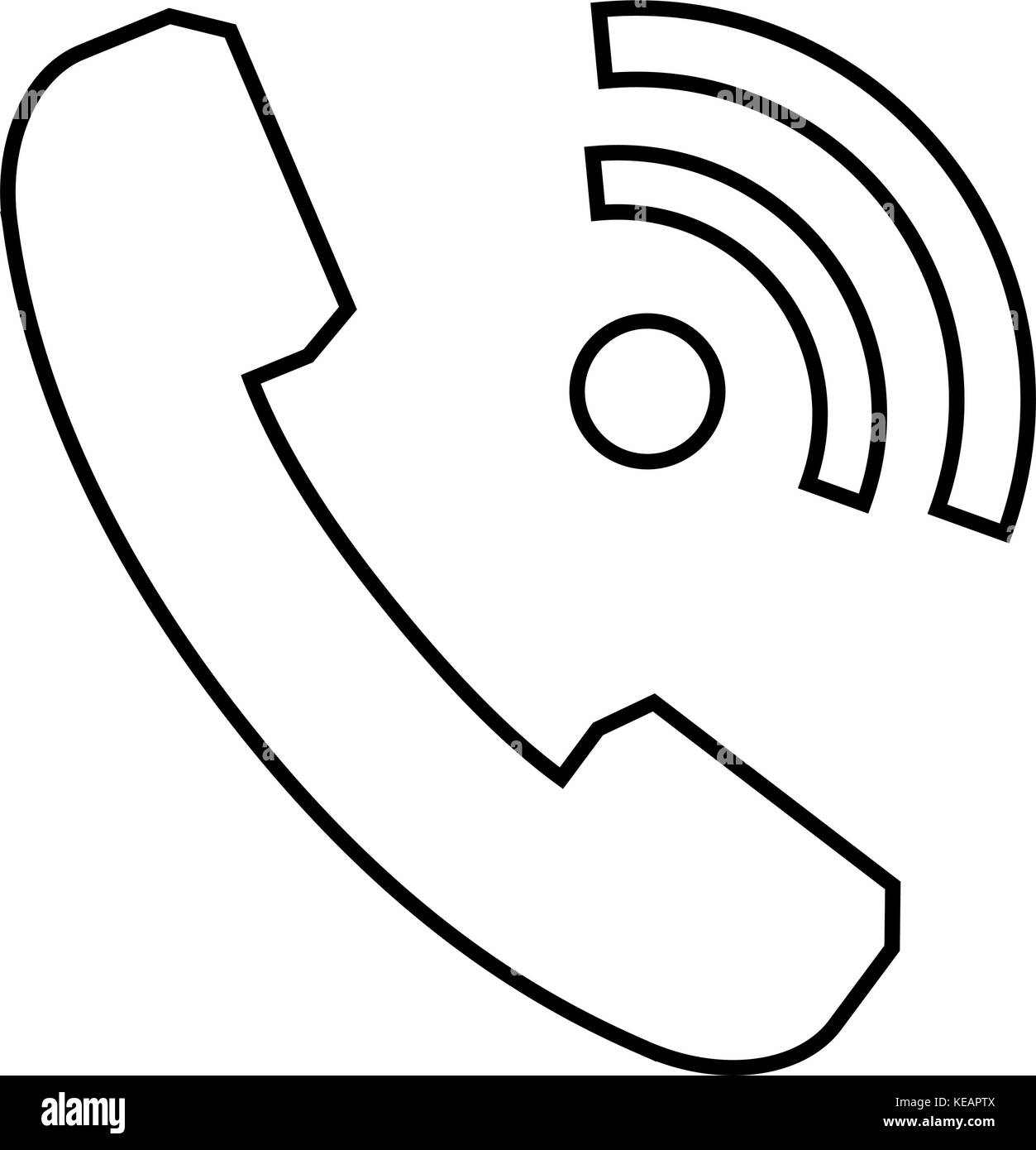 Telephone waves symbol Black and White Stock Photos & Images - Alamy