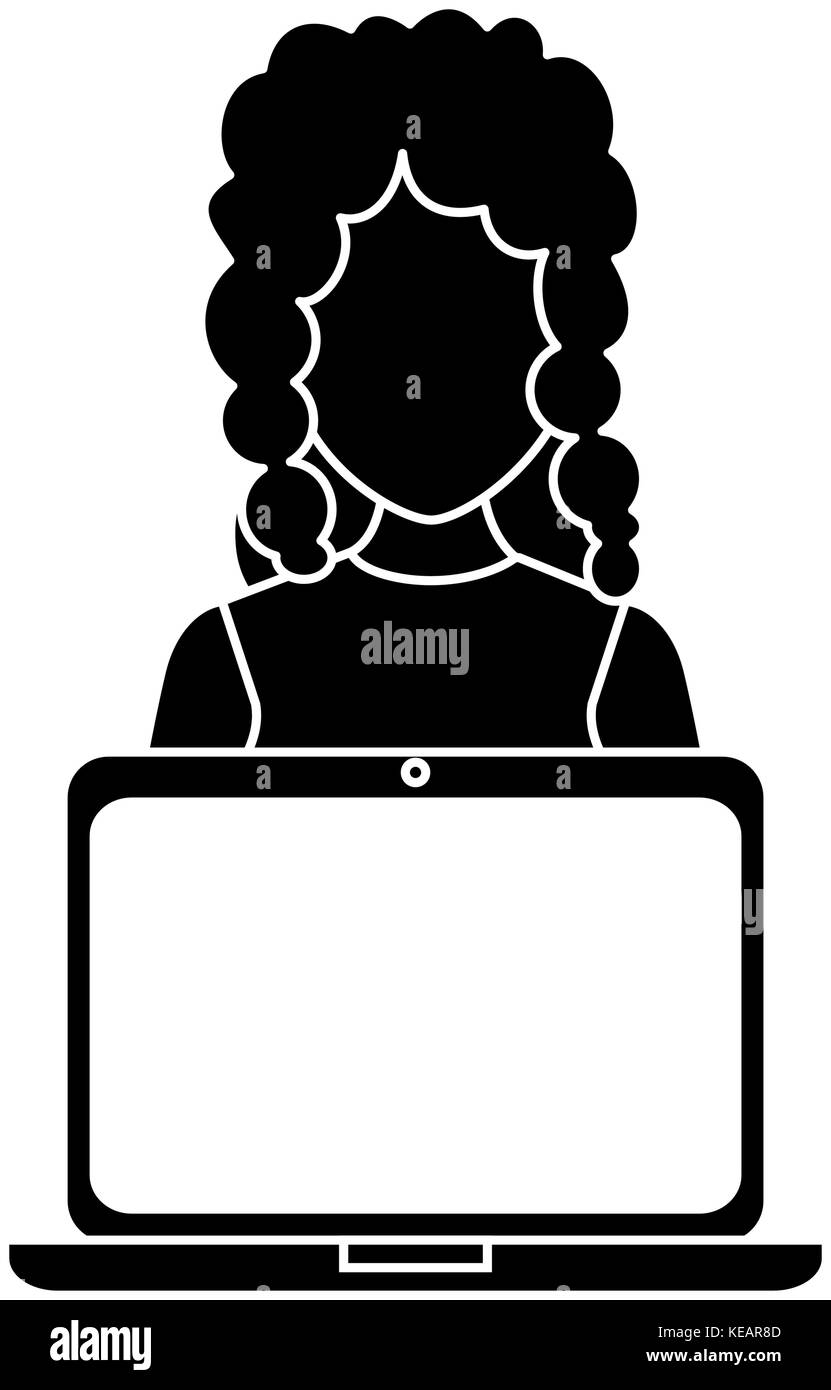woman with laptop avatar Stock Vector Image & Art - Alamy