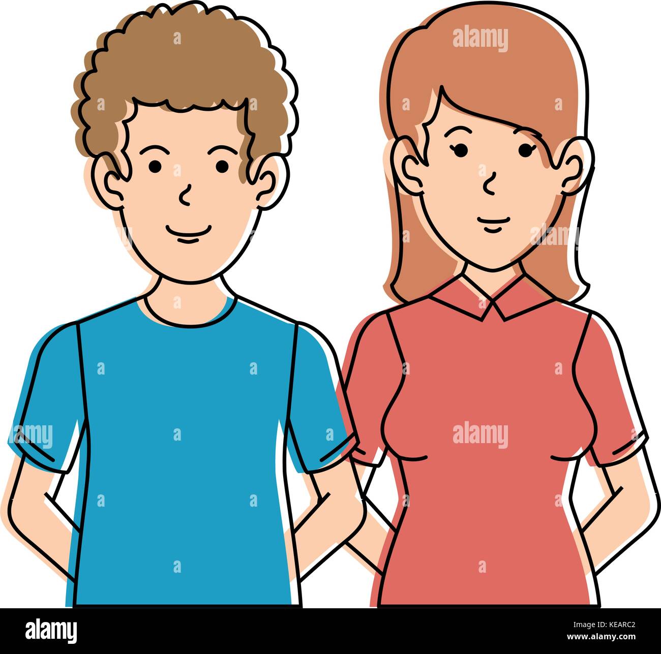 couple casual avatars characters Stock Vector Image & Art - Alamy
