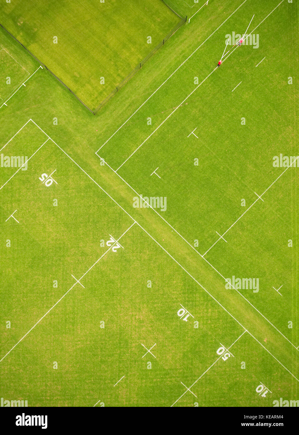 Aerial view of Rugby Pitches in Oxford, UK Stock Photo - Alamy