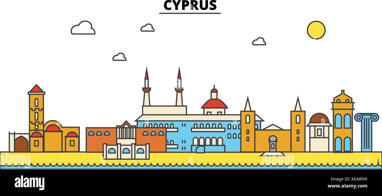 Cyprus, Cyprus. City skyline architecture, buildings, streets ...