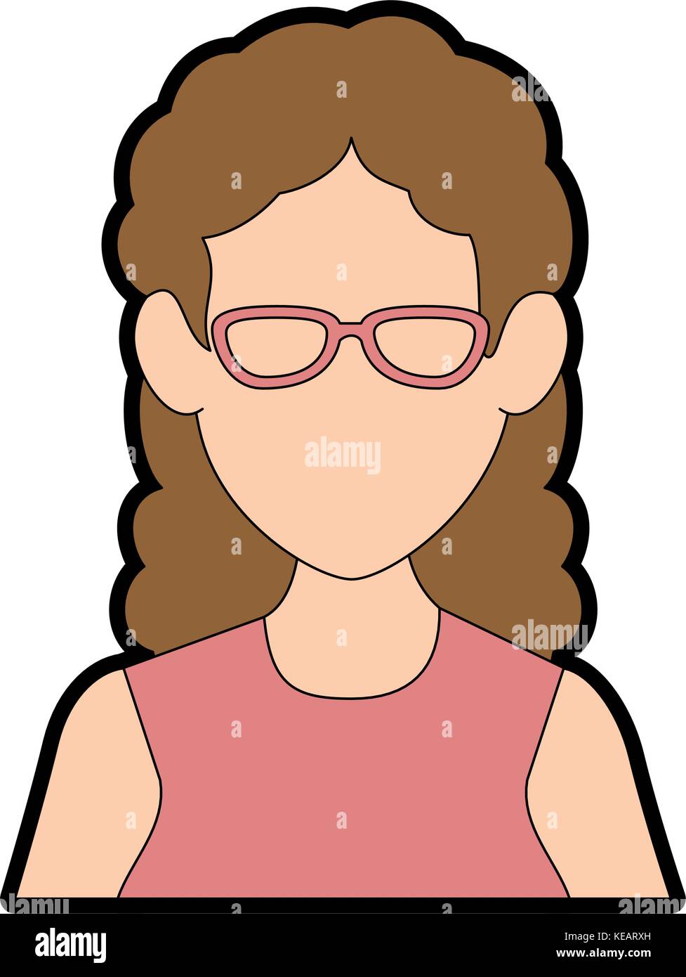 beautiful woman avatar character vector illustration design Stock ...