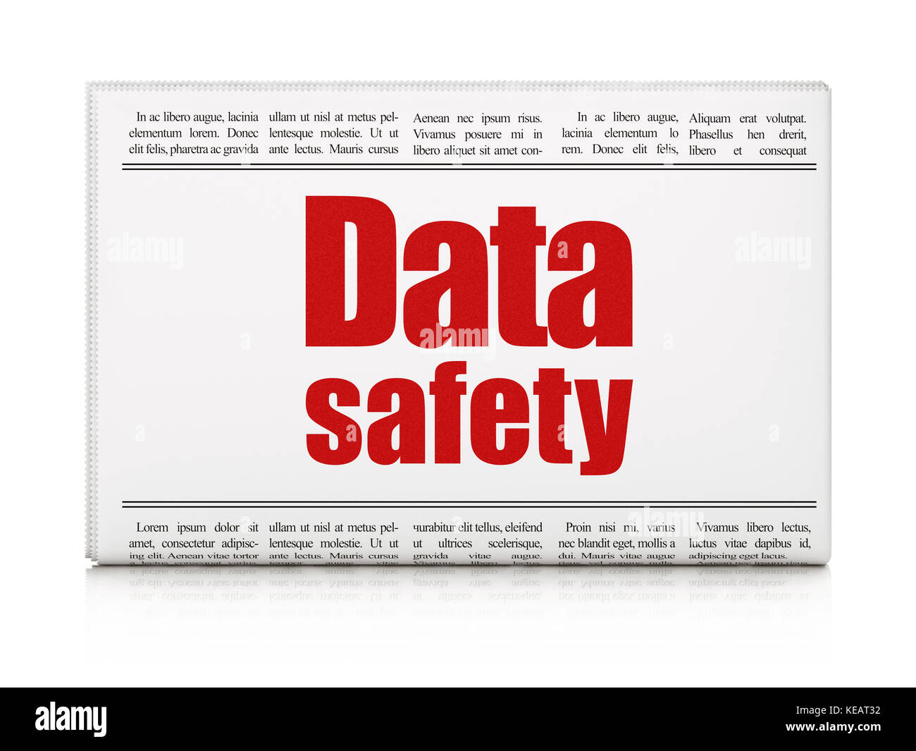 Data concept: newspaper headline Data Safety Stock Photo - Alamy