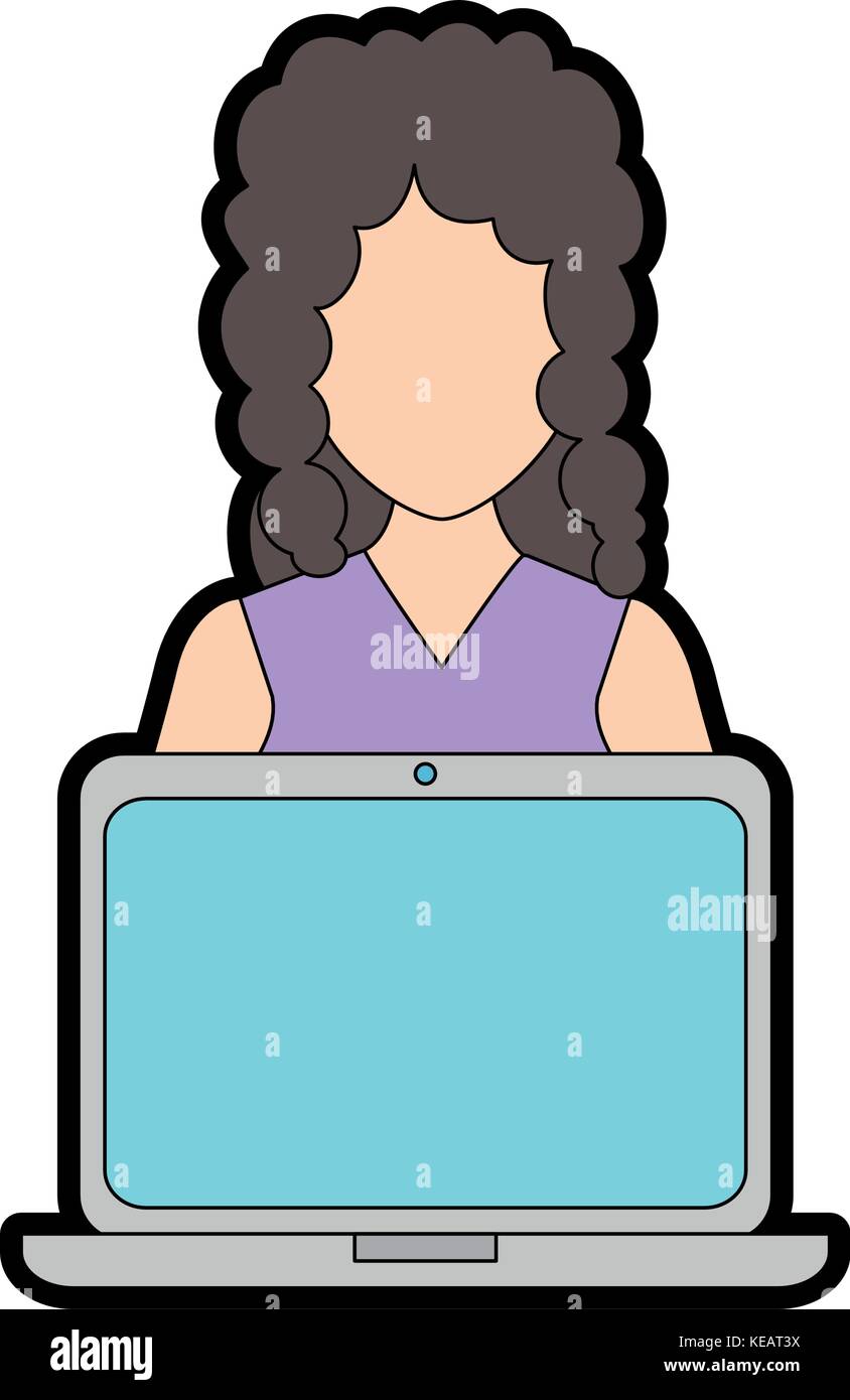 Laptop avatar hi-res stock photography and images - Alamy