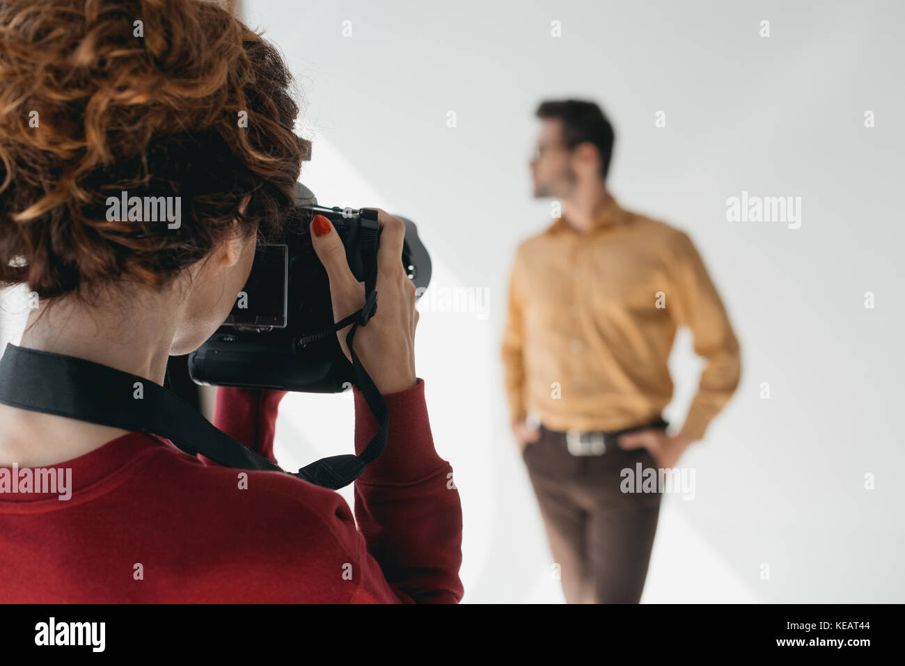 professional photographer and model Stock Photo - Alamy